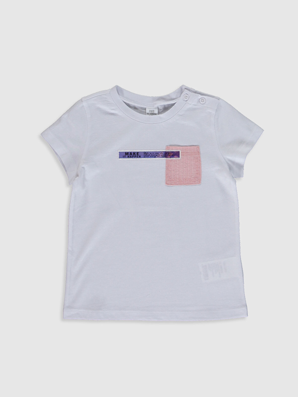 Kız Bebek Baskılı Pamuklu Tişört  Aile Kombini