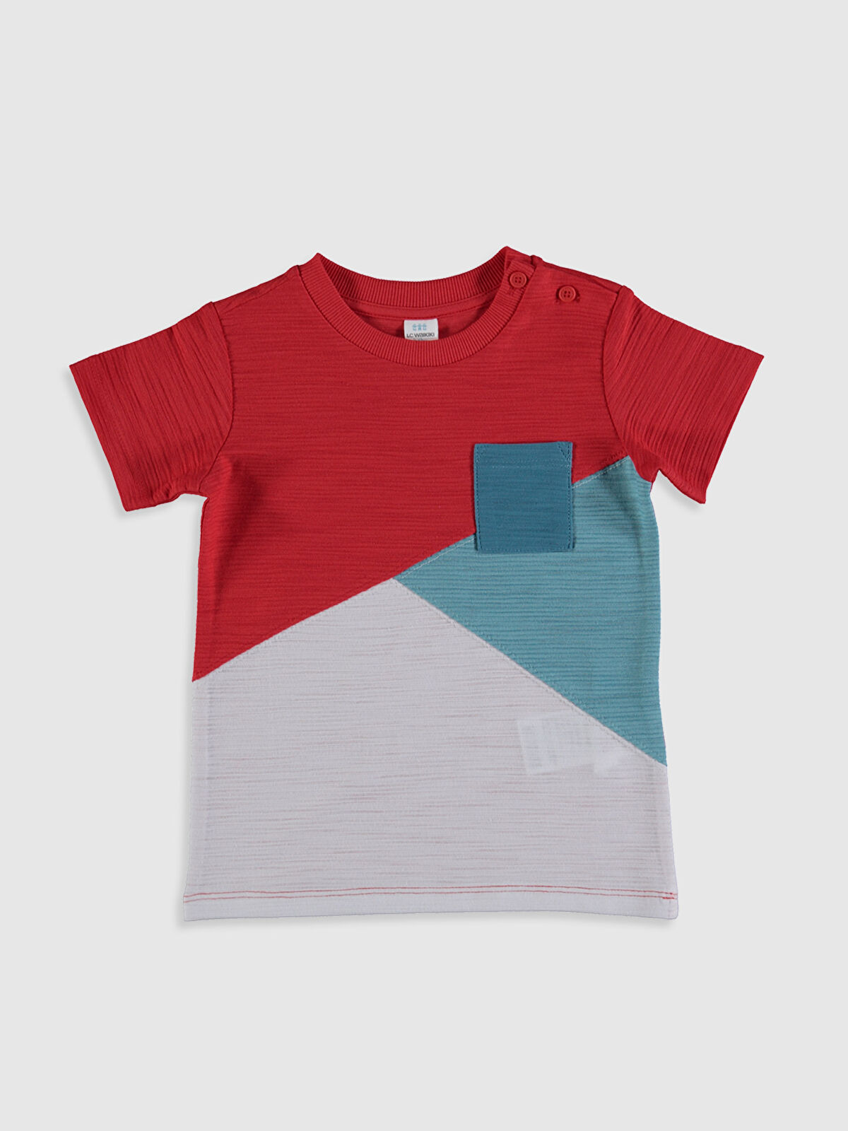 Erkek Bebek Renk Bloklu Tişört