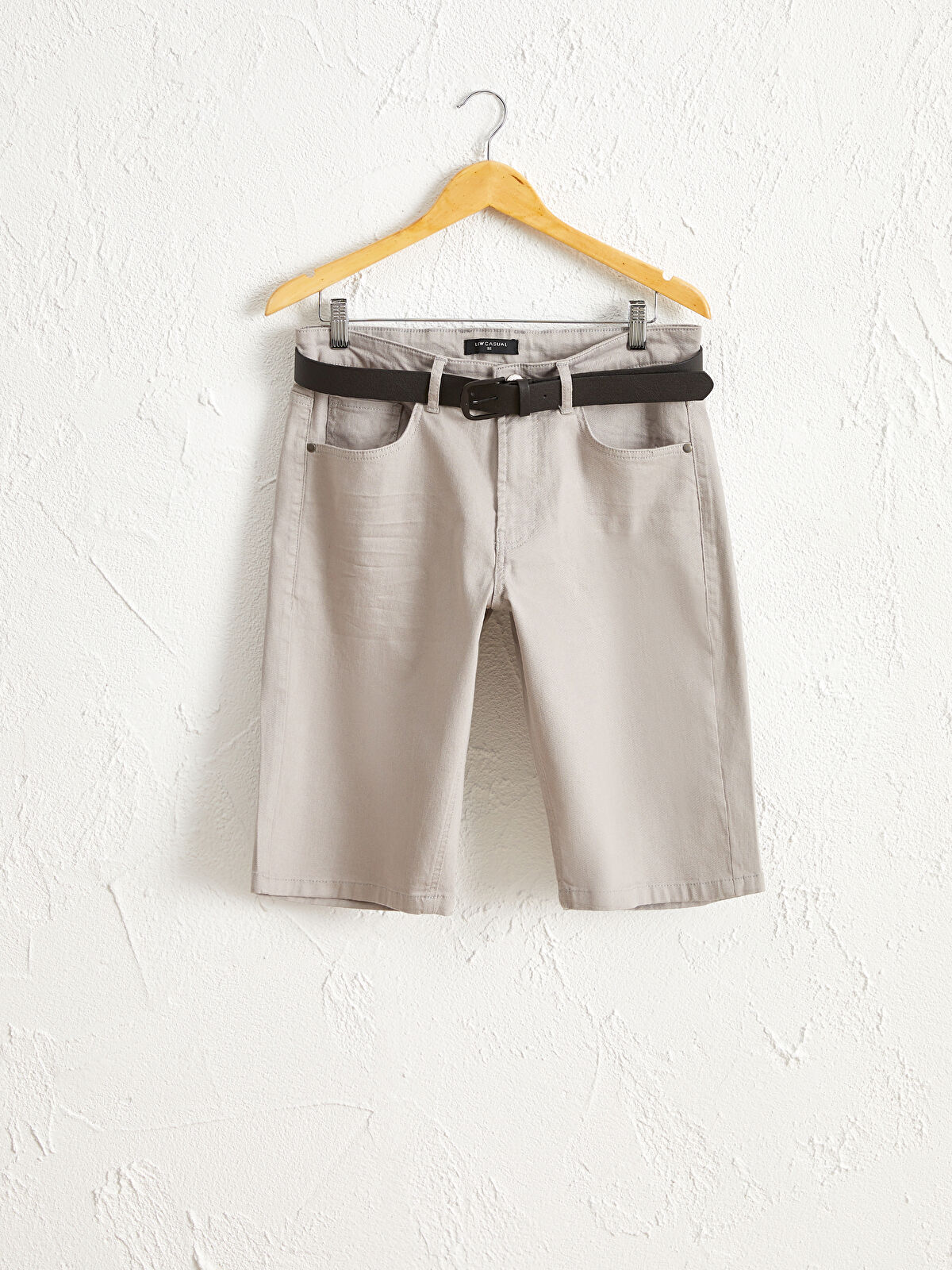 Slim Fit Bermuda Gabardin Erkek Şort