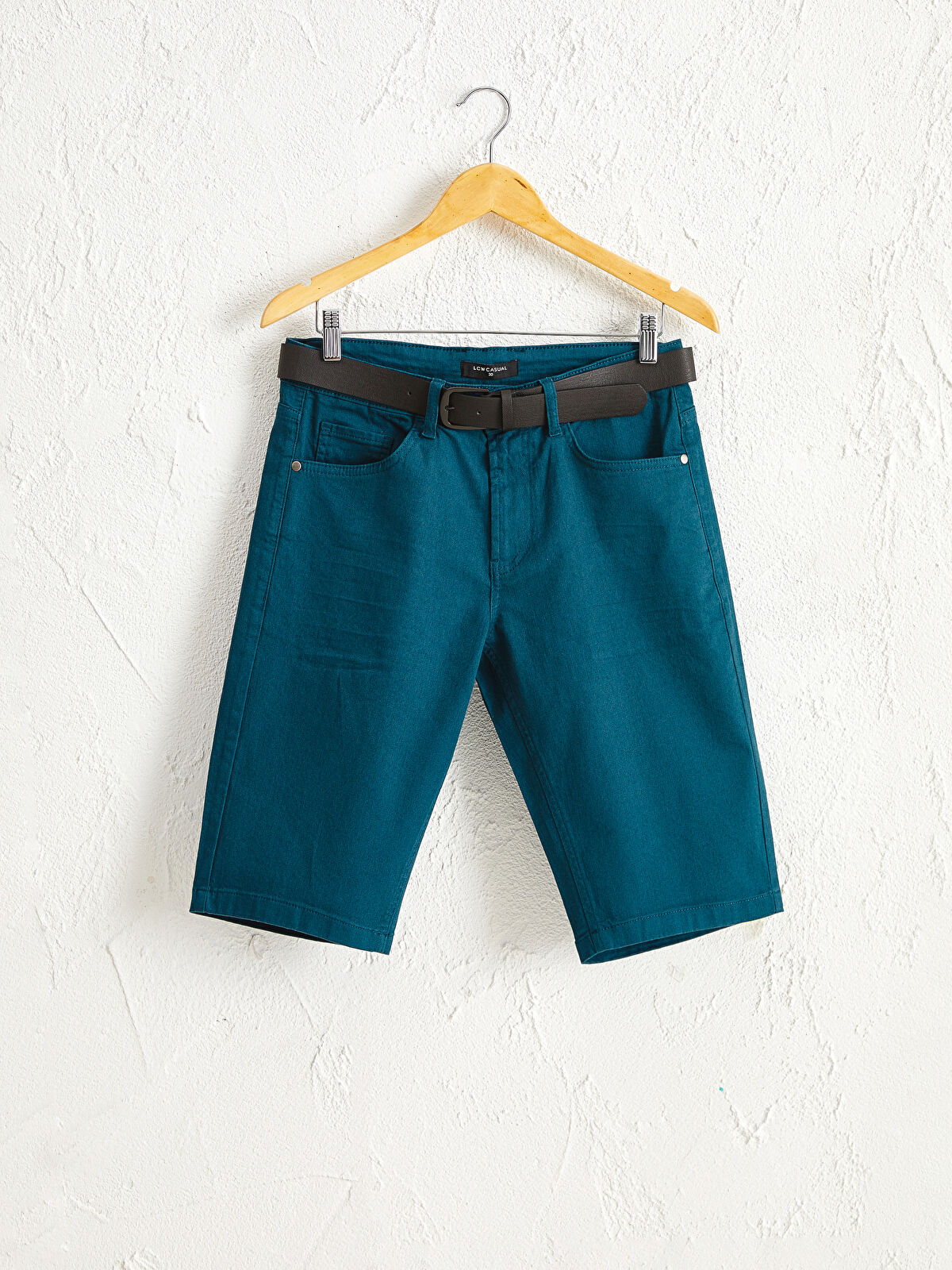 Slim Fit Bermuda Gabardin Erkek Şort