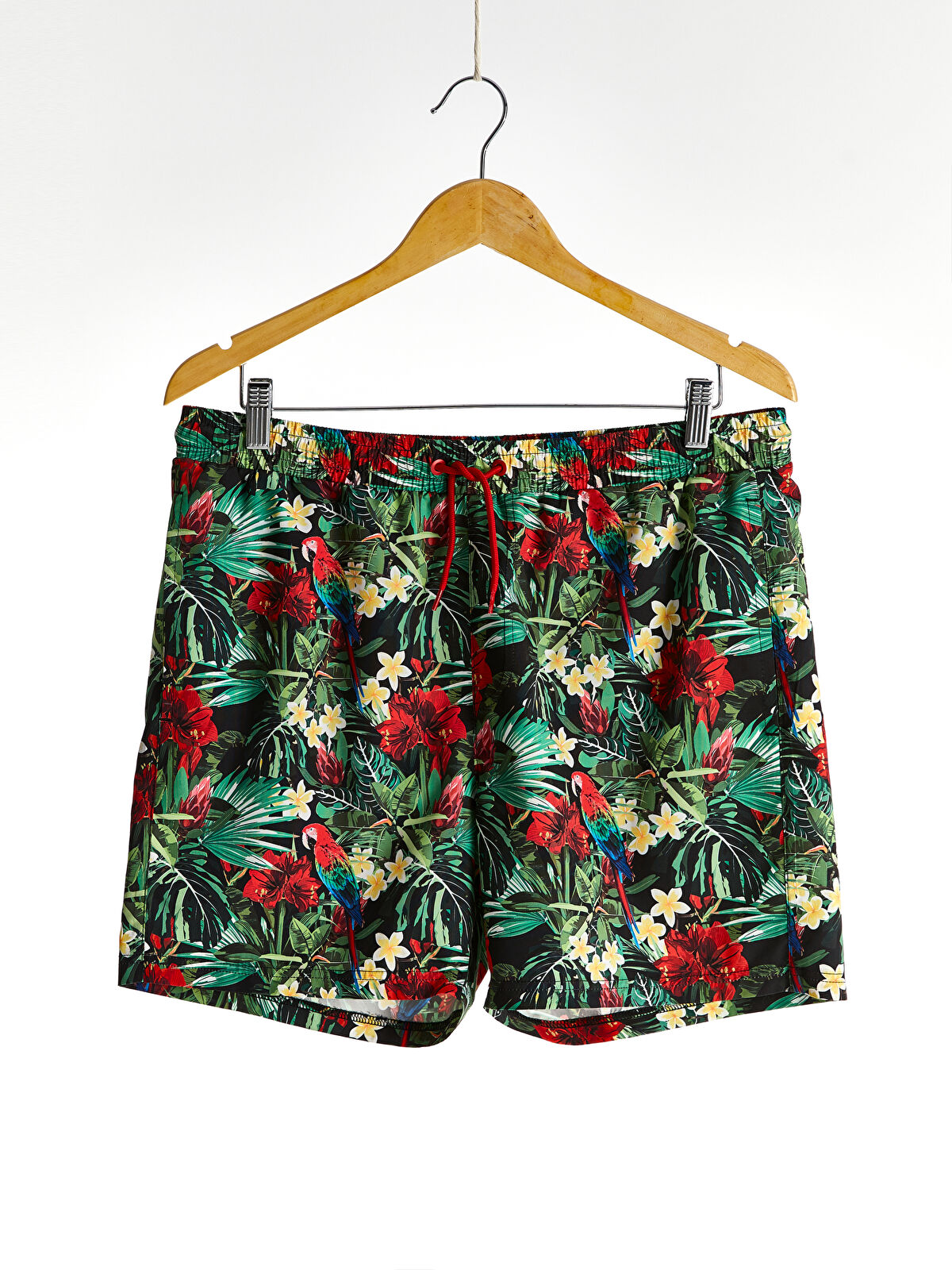 Kısa Boy Baskılı Standart Kalıp Deniz Şortu