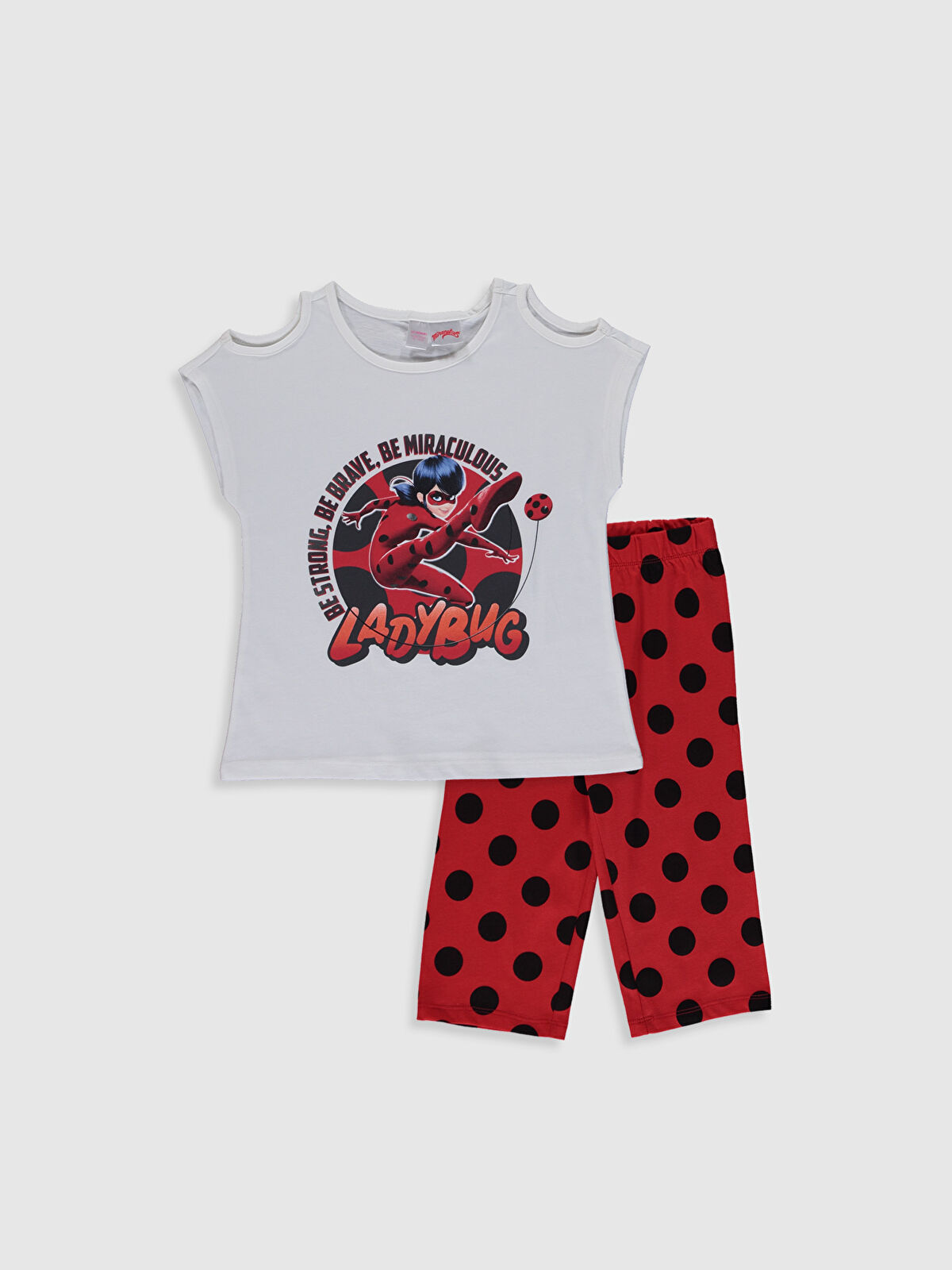 Bisiklet Yaka Kısa Kollu Kız Çocuk Pijama Takım