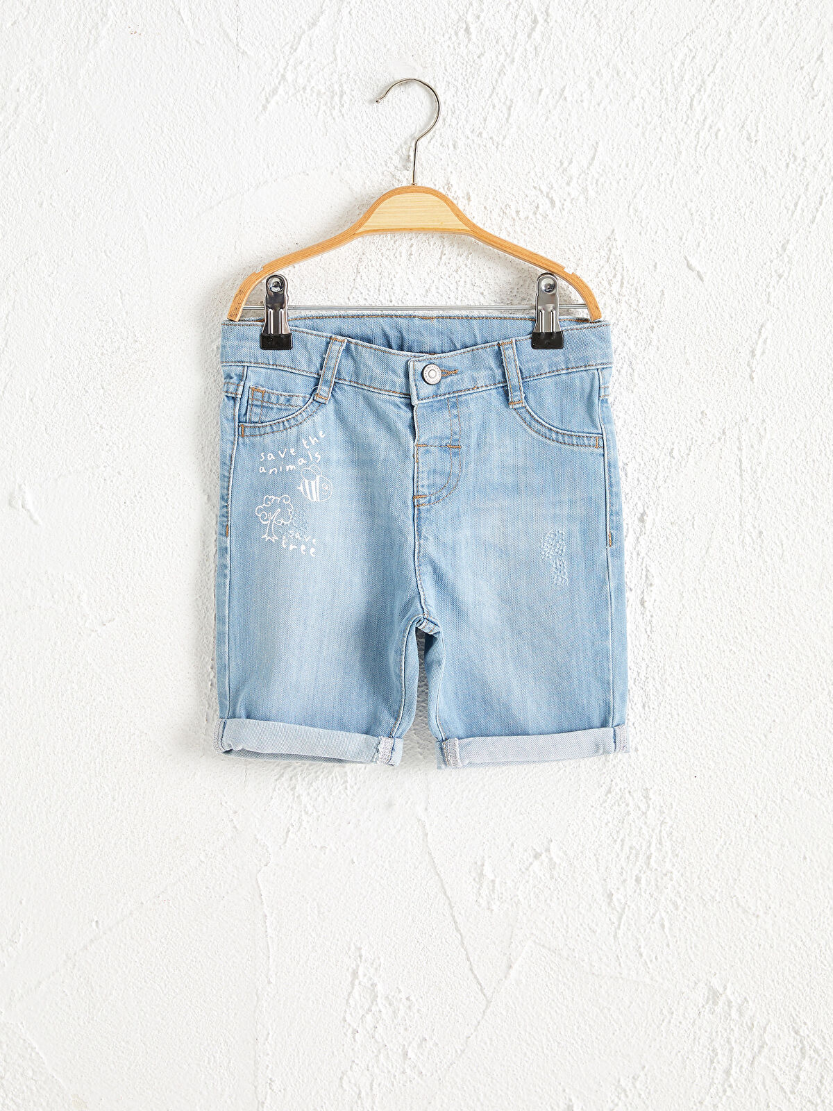 LCW GREEN Erkek Bebek Organik Pamuklu Jean Şort