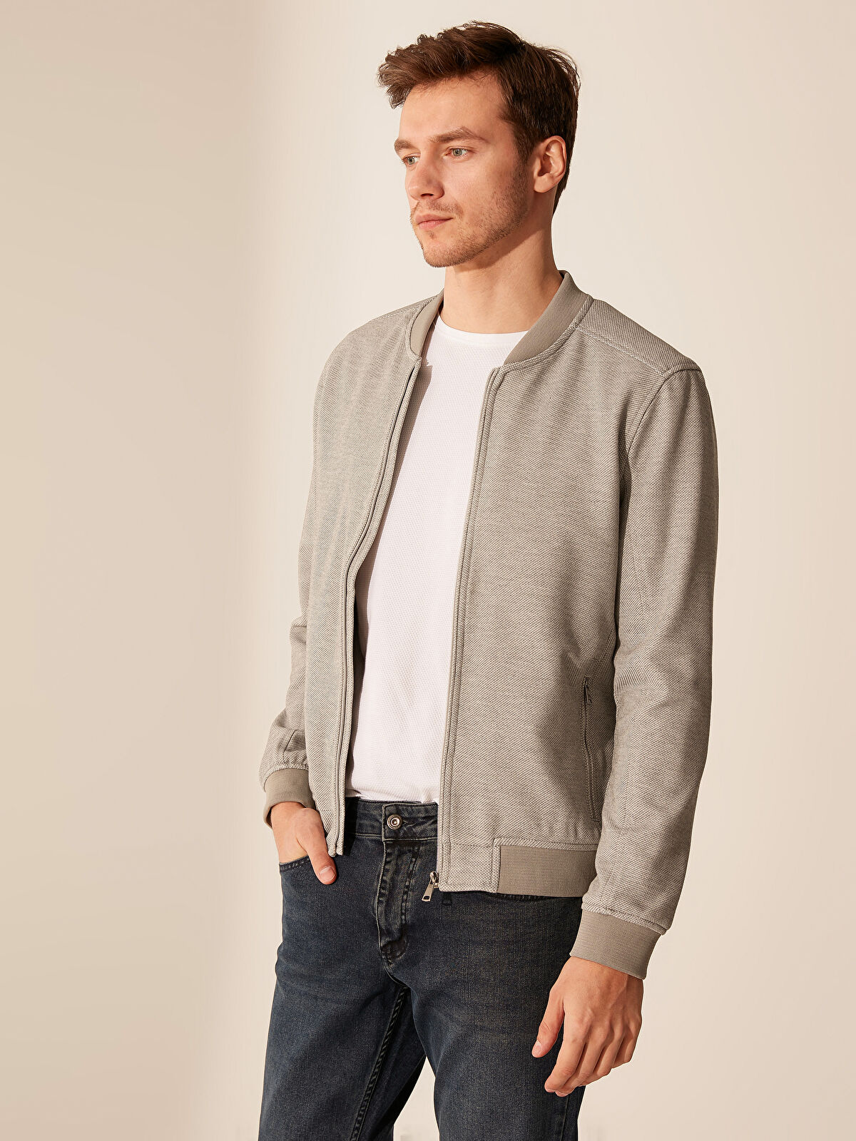 LCW VISION Slim Fit Kolej Yaka Bomber Mont