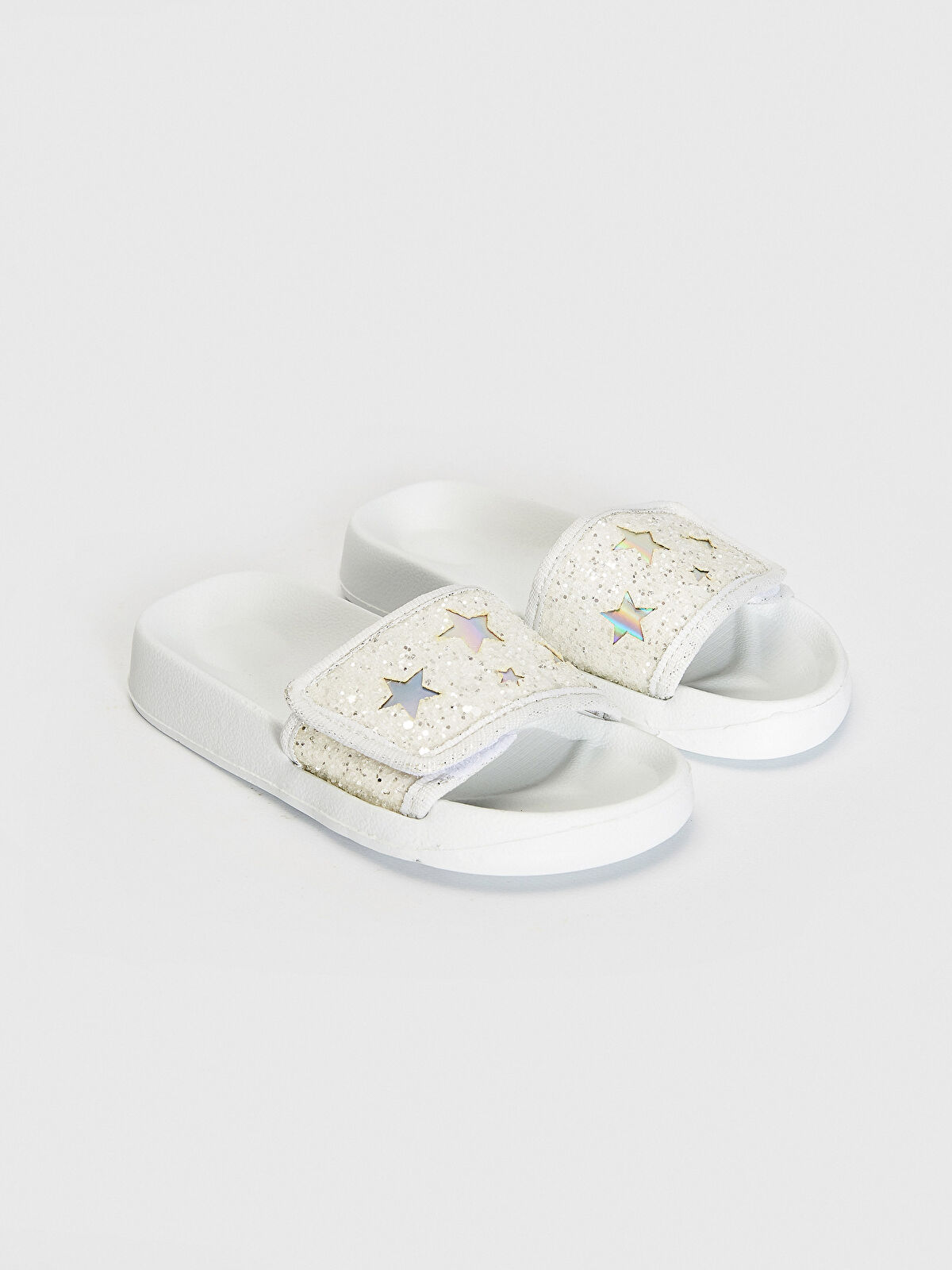 Kız Çocuk Cırt Cırtlı Yıldız Desenli Terlik