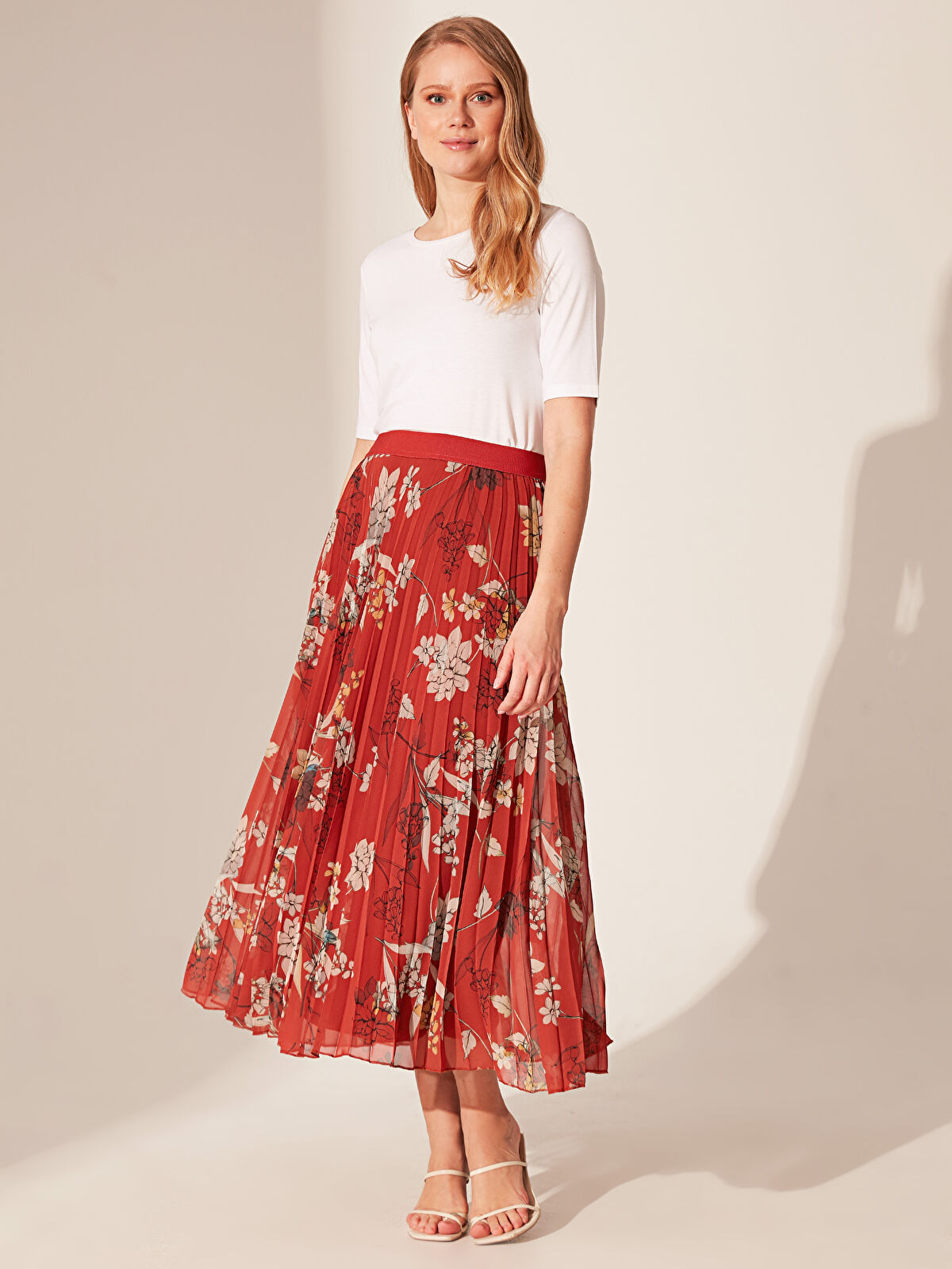 LCW CLASSIC Rahat Kalıp Şifon Kadın Etek