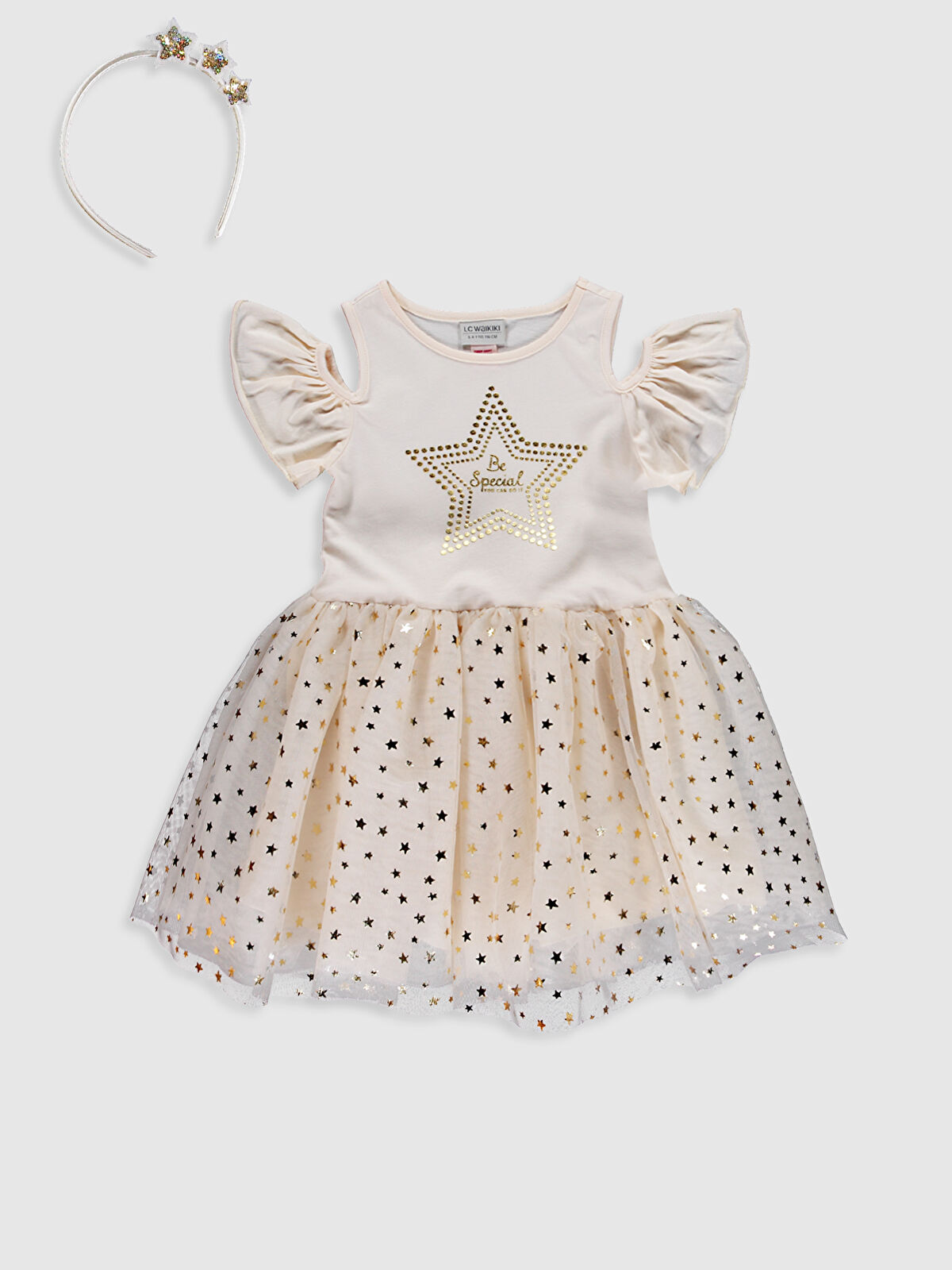 Kız Çocuk Omuzu Açık Elbise