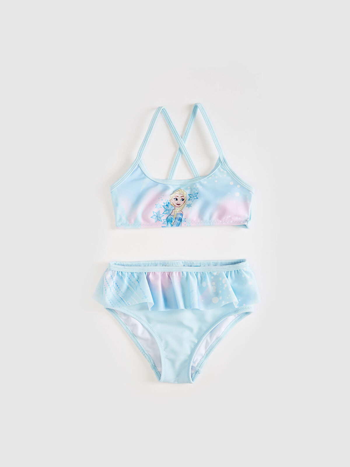 Kız Çocuk Elsa Baskılı Pamuklu Bikini Kız Çocuk Elsa Baskılı Pamuklu Bikini