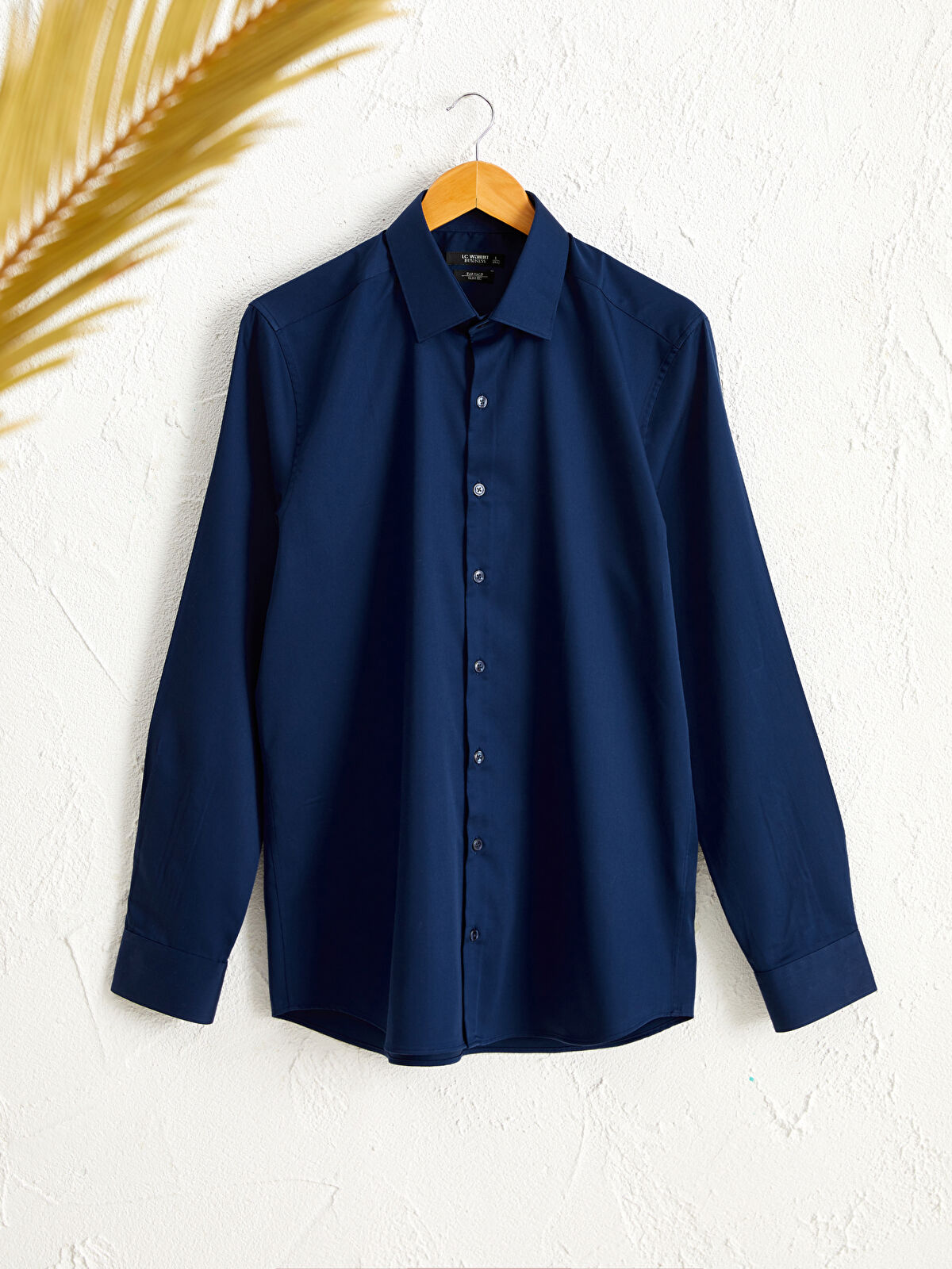 Slim Fit %100 Pamuk Saten Gömlek