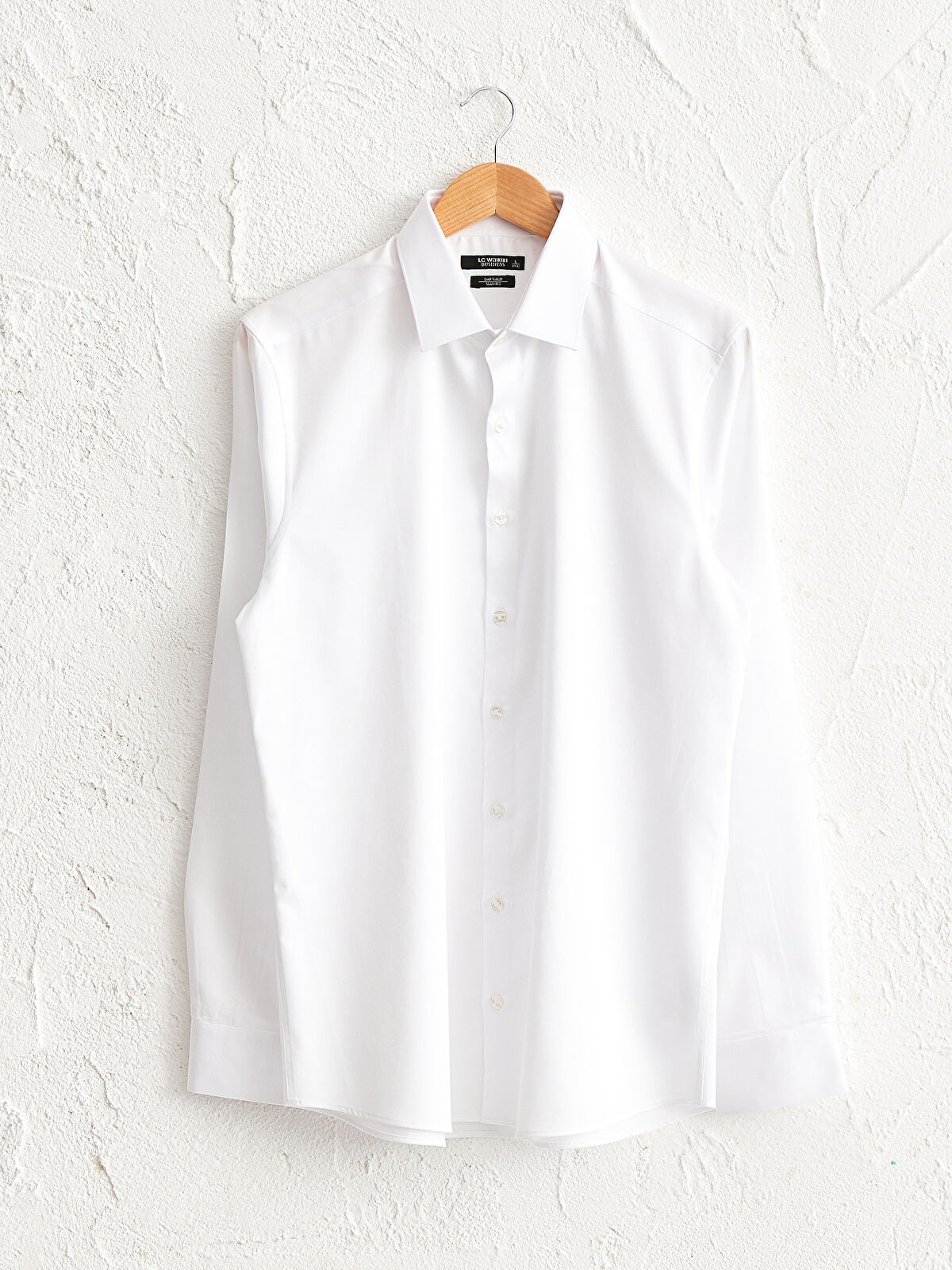 Slim Fit %100 Pamuk Saten Gömlek