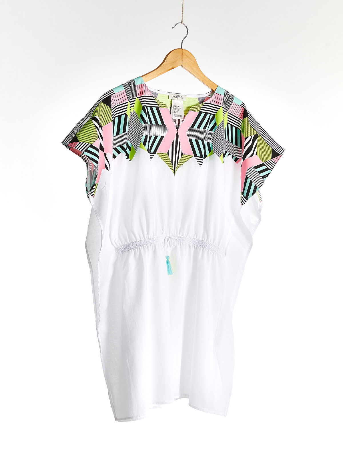 Geometrik Baskılı Pamuklu Bluz Anne Kız Kombini