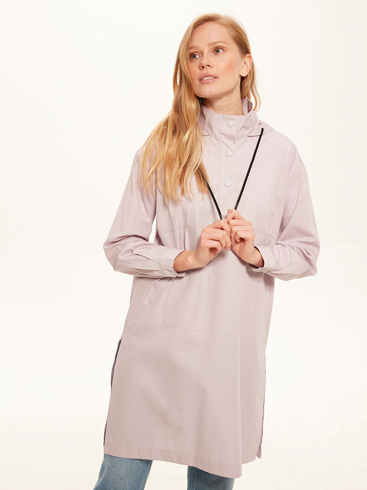 MODEST Uzun Kollu Oversize Poplin Kadın Tunik