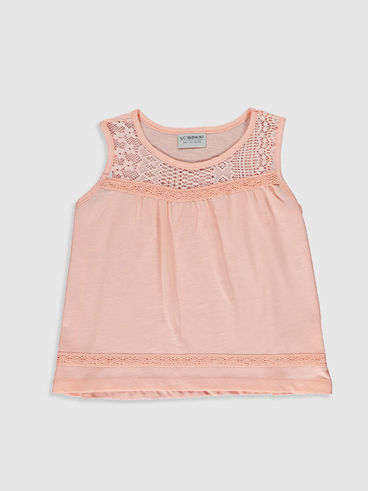 Kız Çocuk Dantel Detaylı Pamuklu Atlet Kız Çocuk Dantel Detaylı Pamuklu Atlet