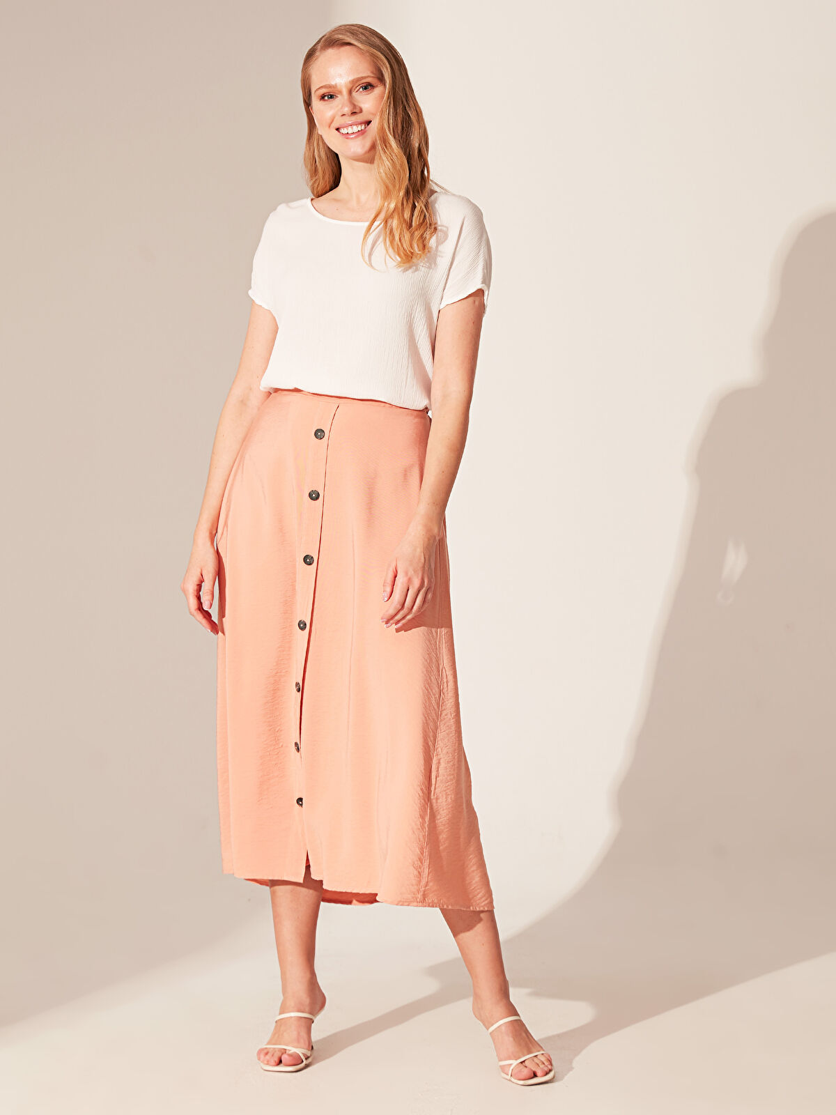 LCW CLASSIC Rahat Kalıp Gabardin Kadın Etek