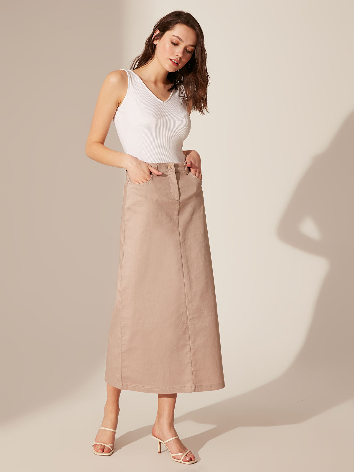 LCW GRACE Standart Fit Gabardin Kadın Etek