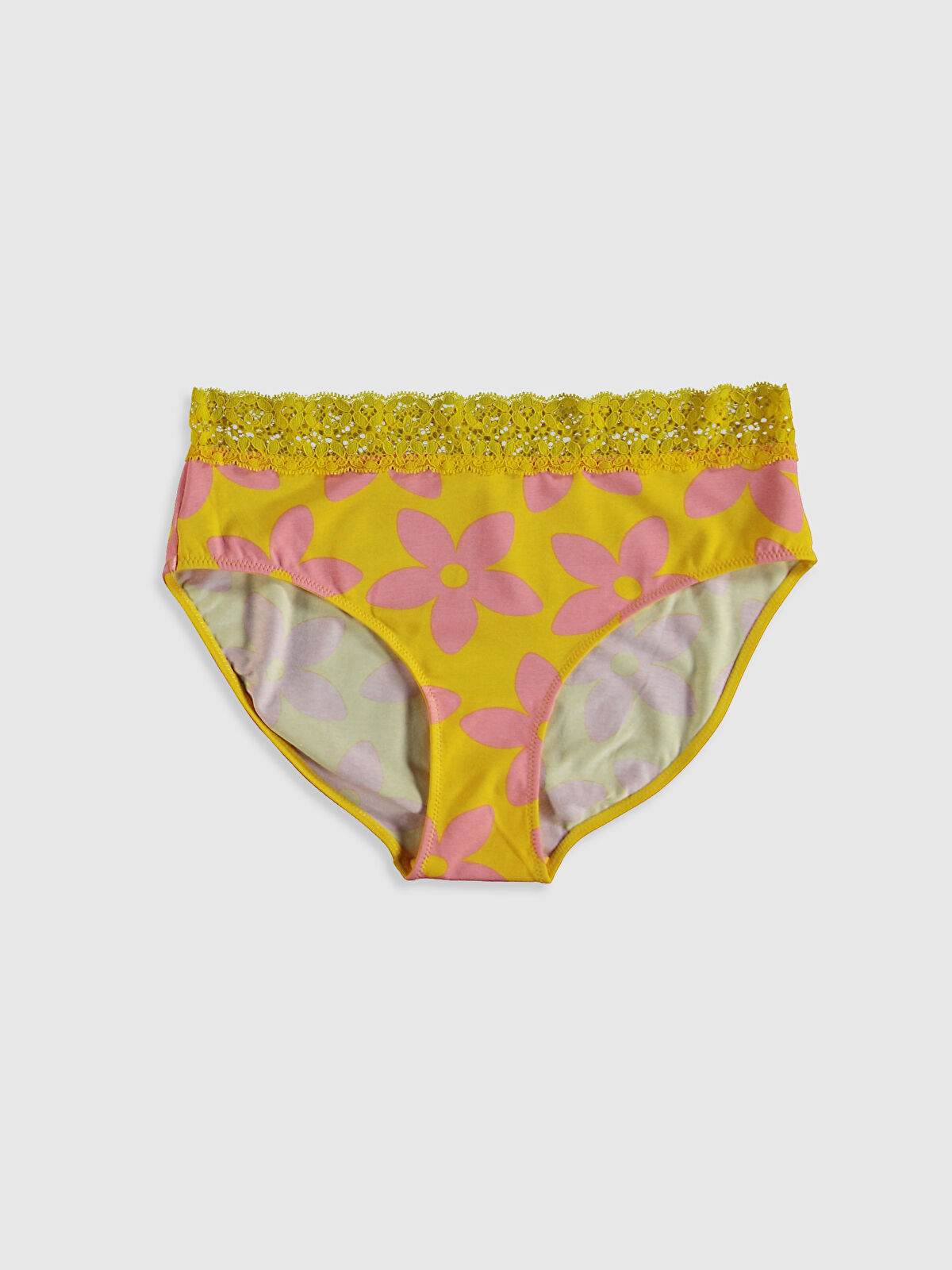 Dantel Detaylı Desenli Hipster Külot