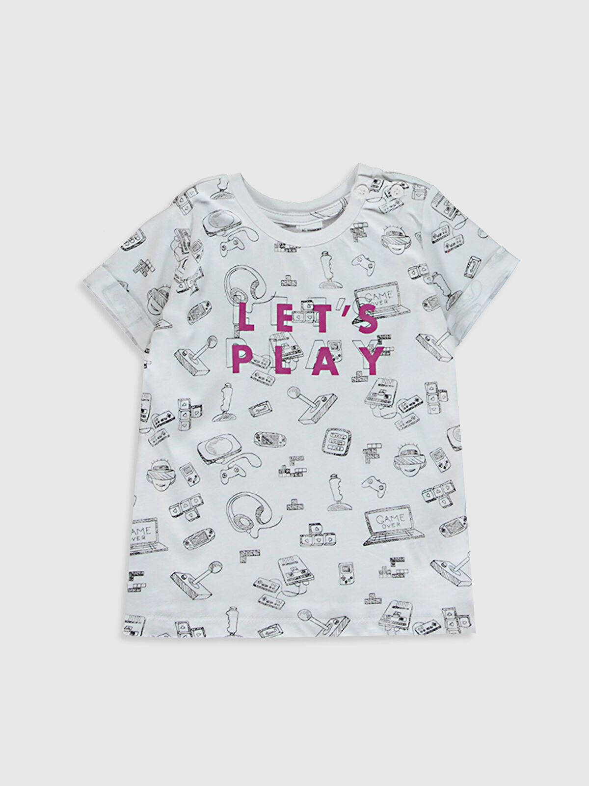 Erkek Bebek Baskılı Pamuklu Tişört Baba Oğul Kombini