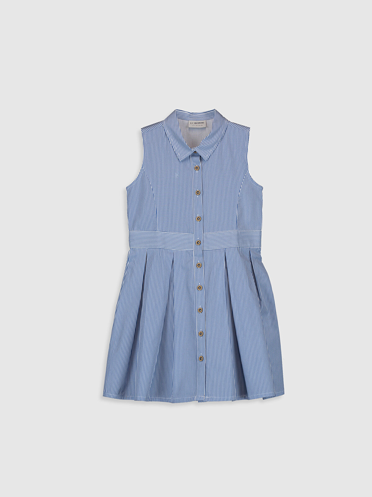 Kız Çocuk Çizgili Poplin Elbise Anne Kız Kombini