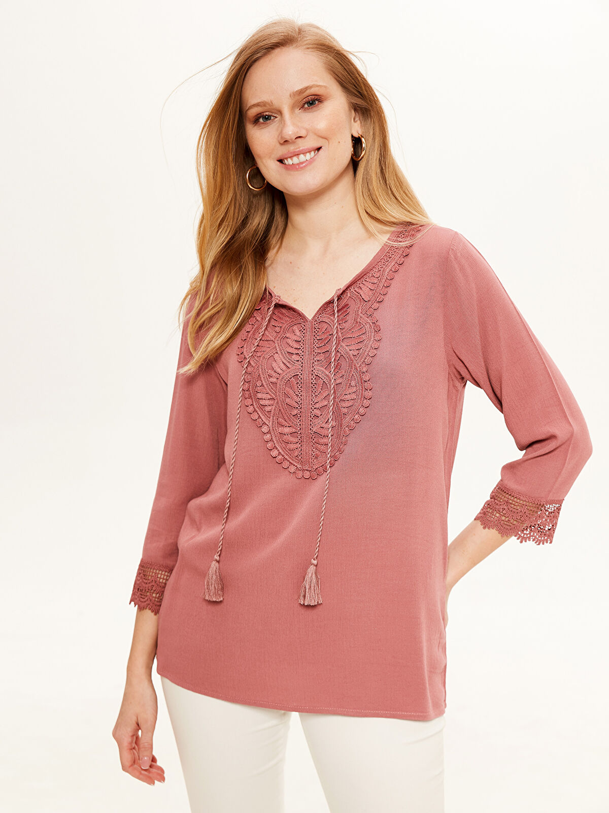 LCW GRACE Standart Fit Uzun Kollu Kadın Bluz