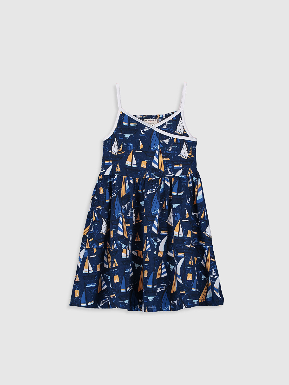 Kız Çocuk Desenli Pamuklu Elbise  Aile Kombini