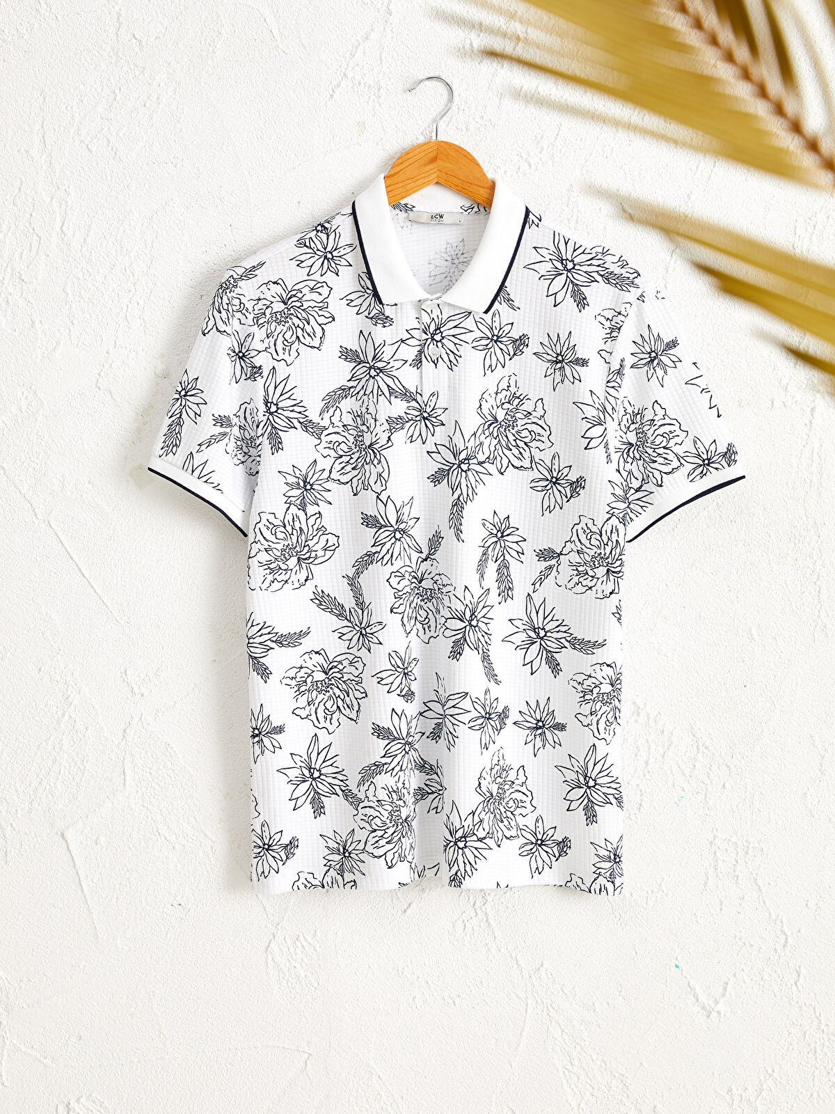 Slim Fit Polo Yaka Jakarlı Tişört