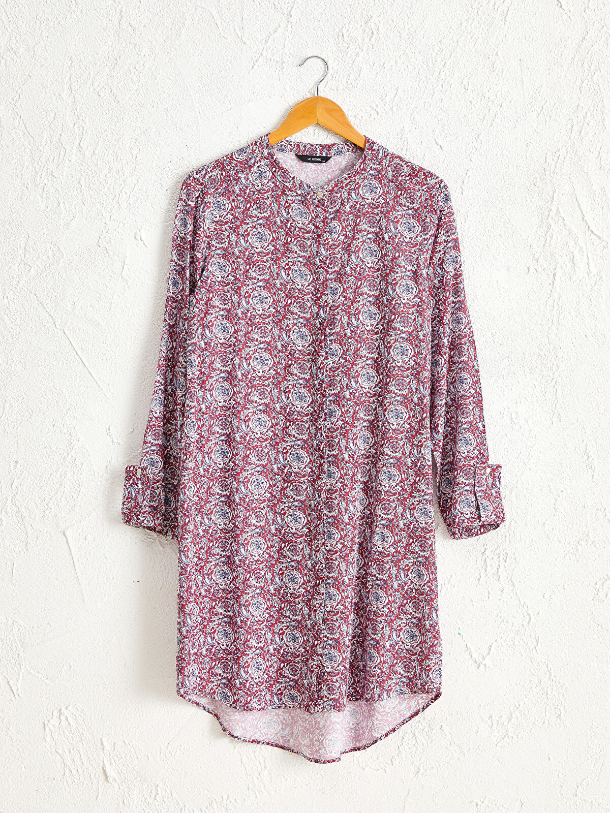 LCW GRACE Hakim Yaka Uzun Kollu Kadın Desenli Viskon Tunik