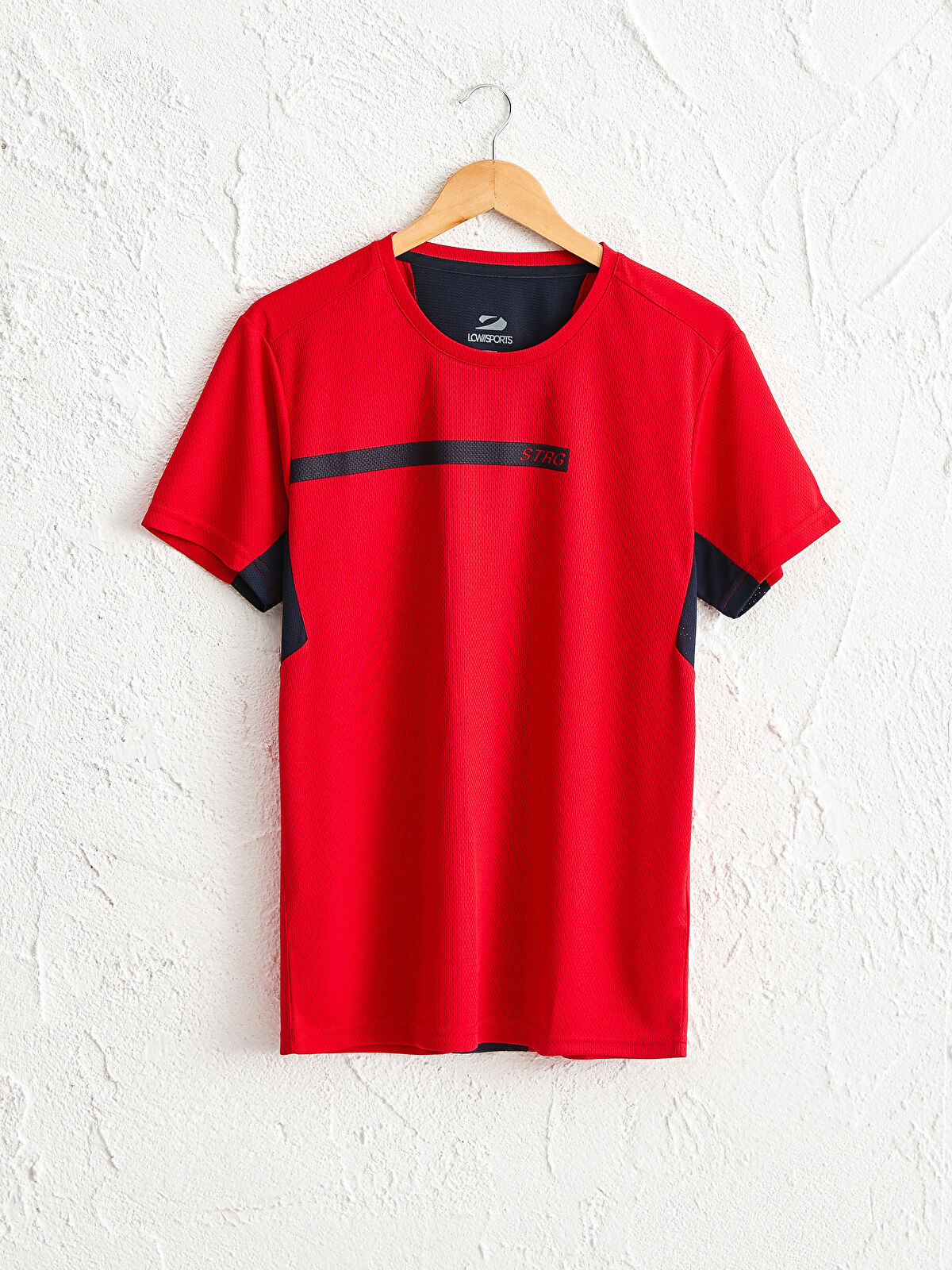 Aktif Spor Bisiklet Yaka Desenli Tişört