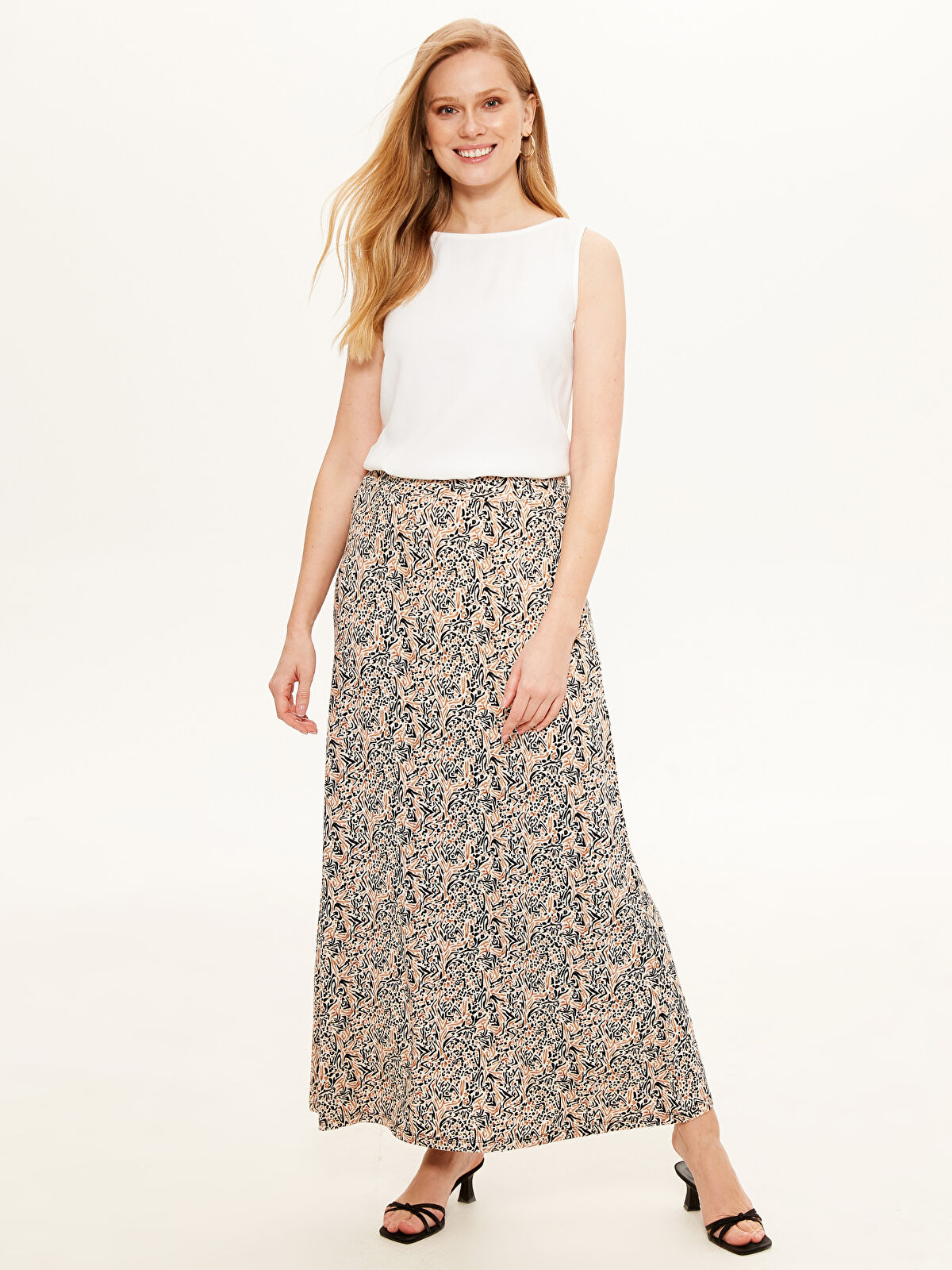 LCW GRACE Standart Fit Penye Kadın A Kesim Uzun Etek LCW GRACE Standart Fit Penye Kadın A Kesim Uzun Etek