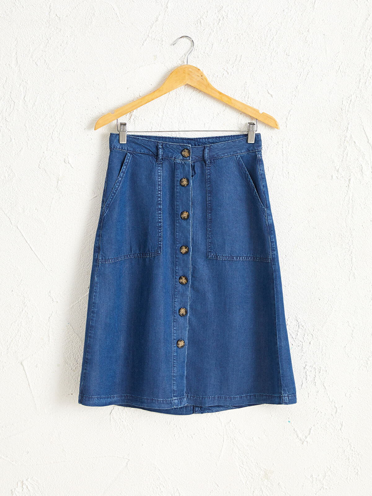 LCW CLASSIC Kadın Düğmeli Jean Etek