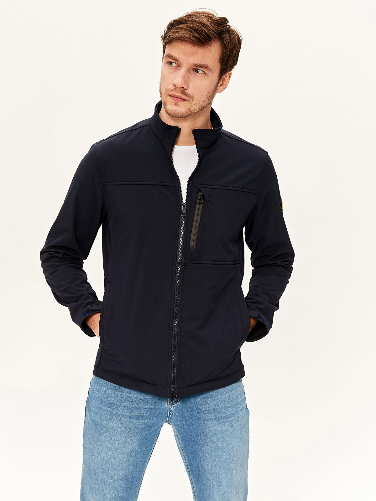 Outdoor Regular Fit Dik Yaka Mont