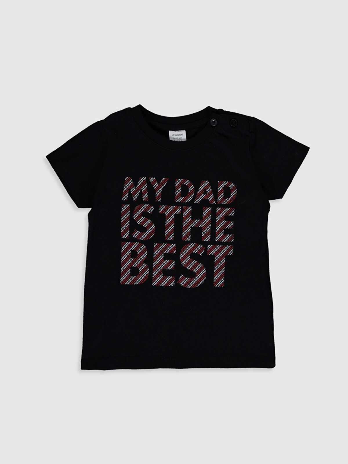 Erkek Bebek Yazı Baskılı Pamuklu Tişört Baba Oğul Kombini