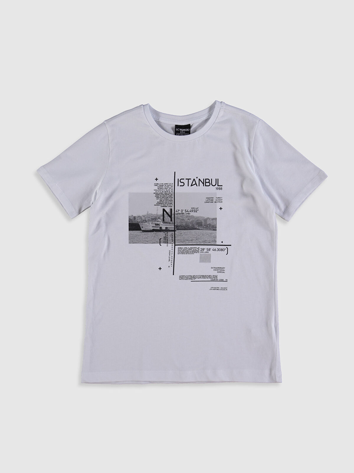 Erkek Çocuk İstanbul Baskılı Pamuklu Tişört Baba Oğul Kombini