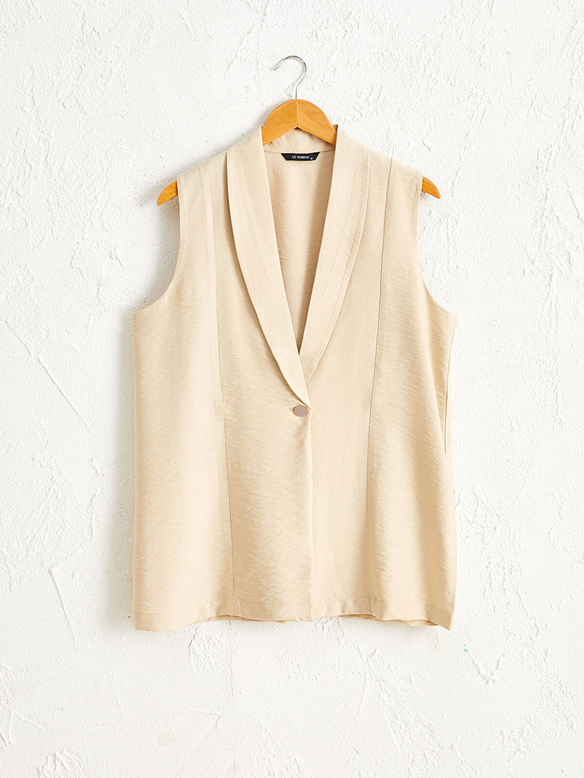 LCW CLASSIC Kolsuz Krep Kadın İnce Krep Yelek LCW CLASSIC Kolsuz Krep Kadın İnce Krep Yelek