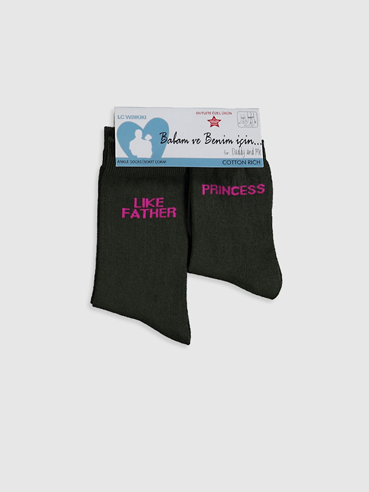 Baba Kız Soket Çorap 2'li