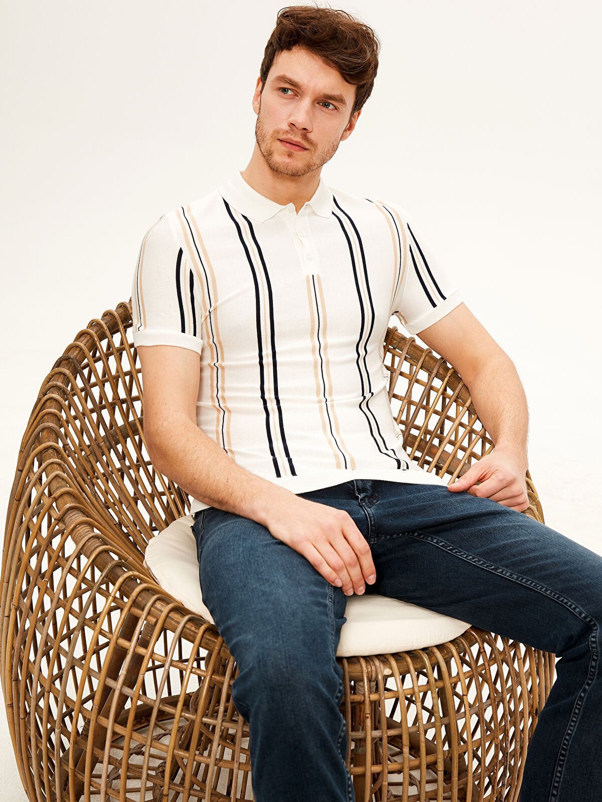 Slim Fit Polo Yaka Kısa Kollu Tişört