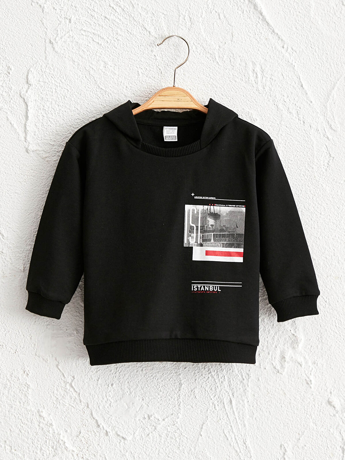 Erkek Bebek Baskılı Kapüşonlu Sweatshirt Baba Oğul Kombini Erkek Bebek Baskılı Kapüşonlu Sweatshirt Baba Oğul Kombini