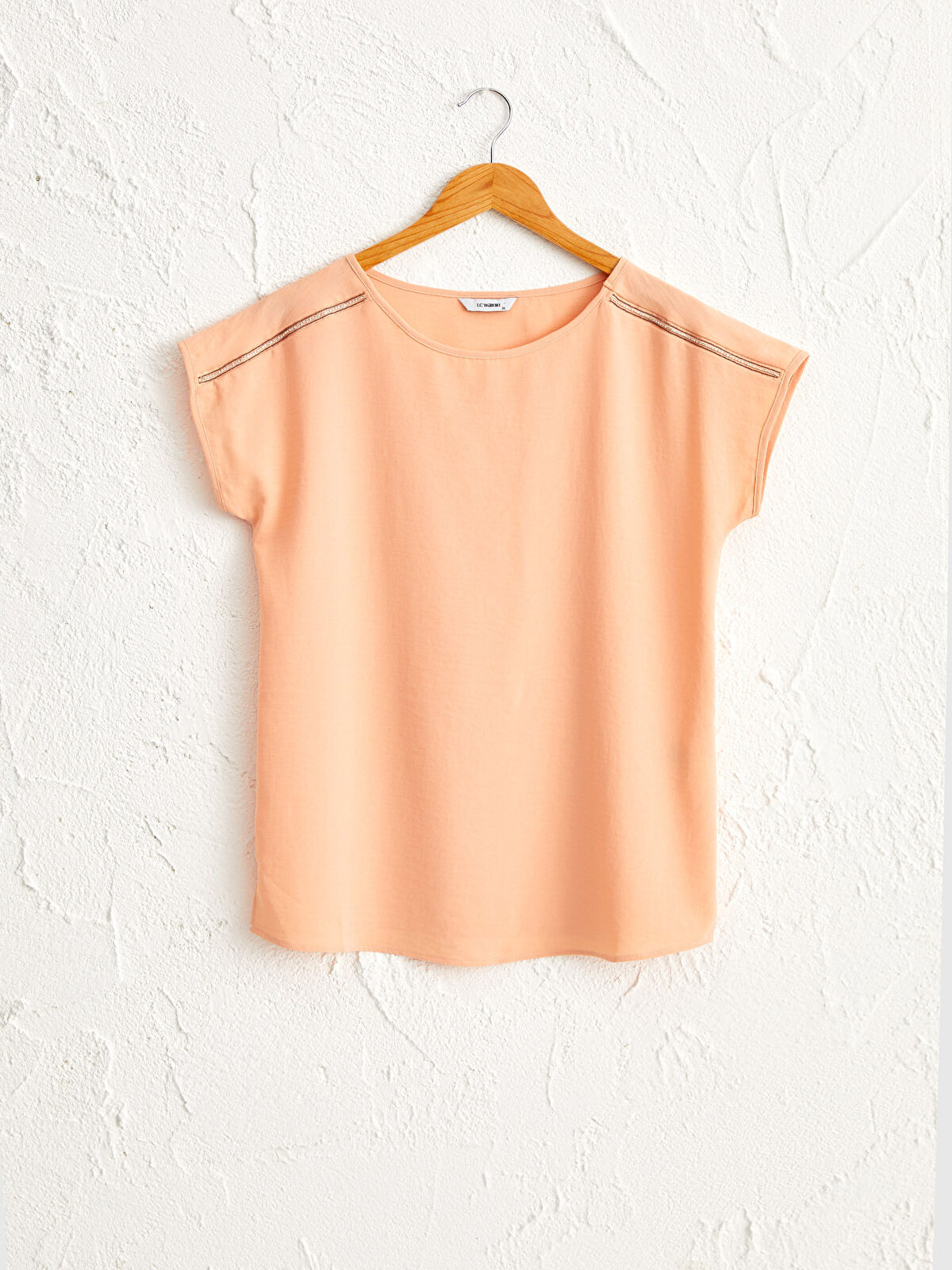 Boncuk İşlemeli Krep Bluz