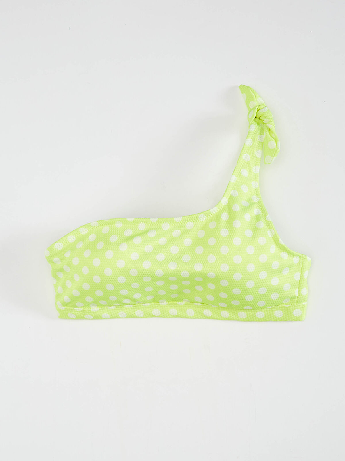 Puantiyeli Tek Omuz Bikini Üst