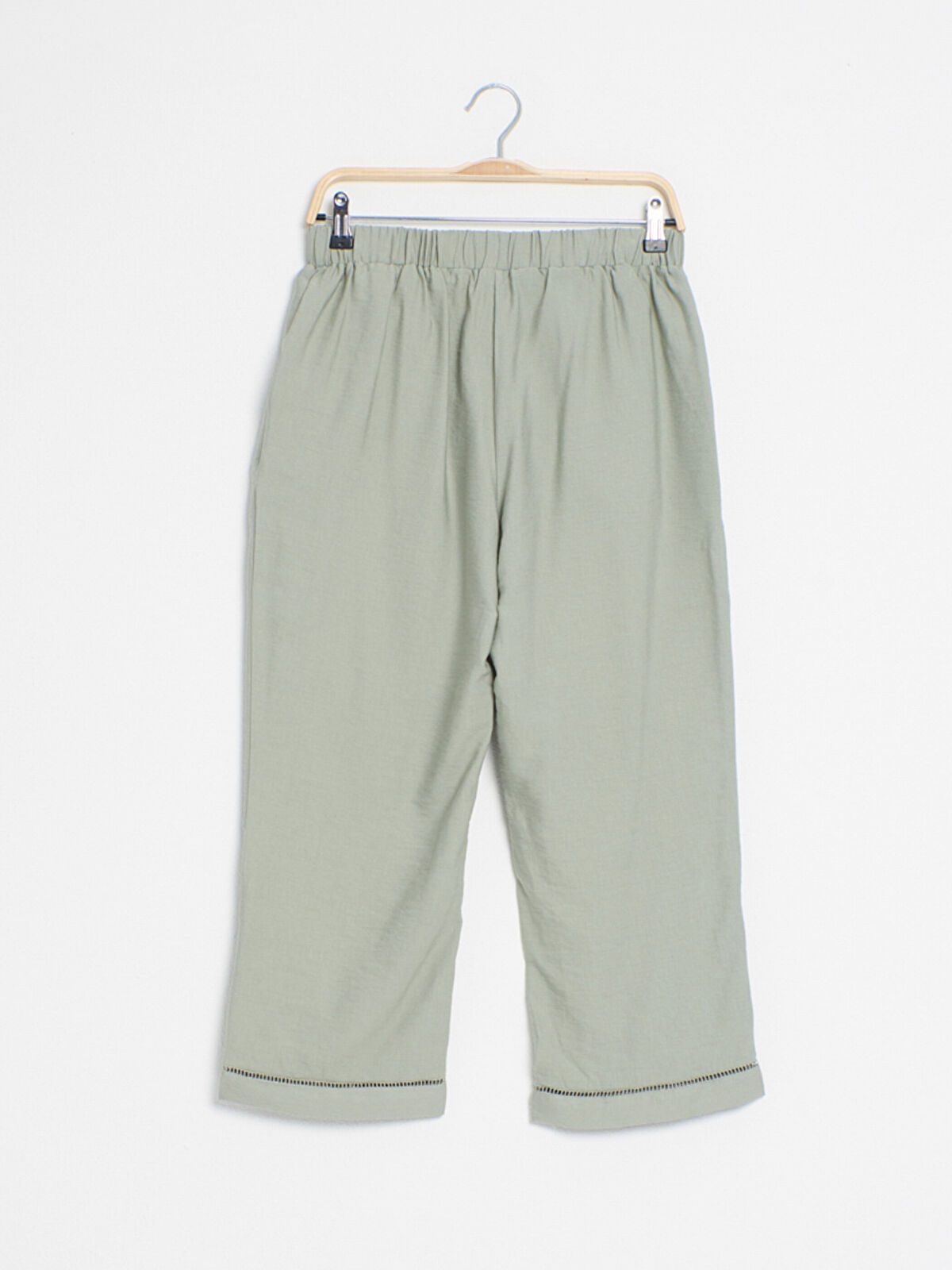 LCW GRACE Standart Fit Keten Kadın Beli Lastikli Capri