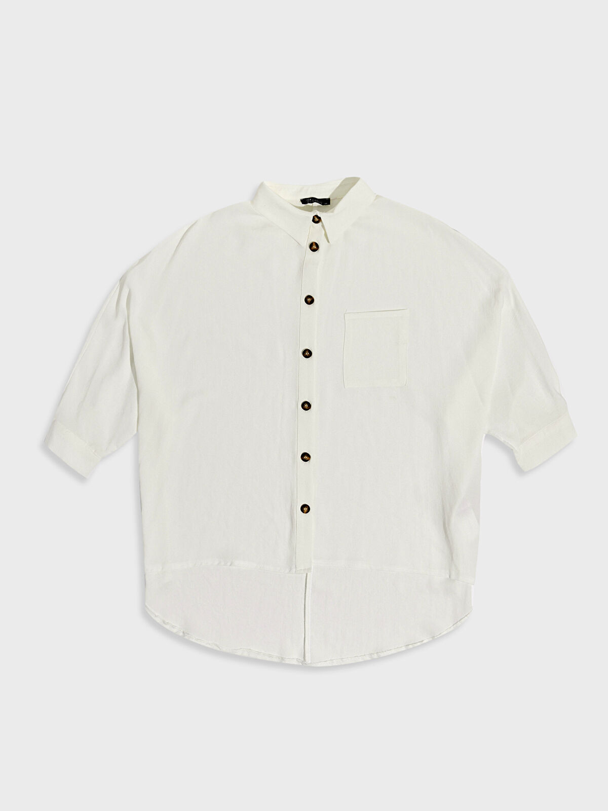 LCW VISION Gömlek Yaka Rahat Kalıp Uzun Kollu Kadın Gömlek LCW VISION Gömlek Yaka Rahat Kalıp Uzun Kollu Kadın Gömlek