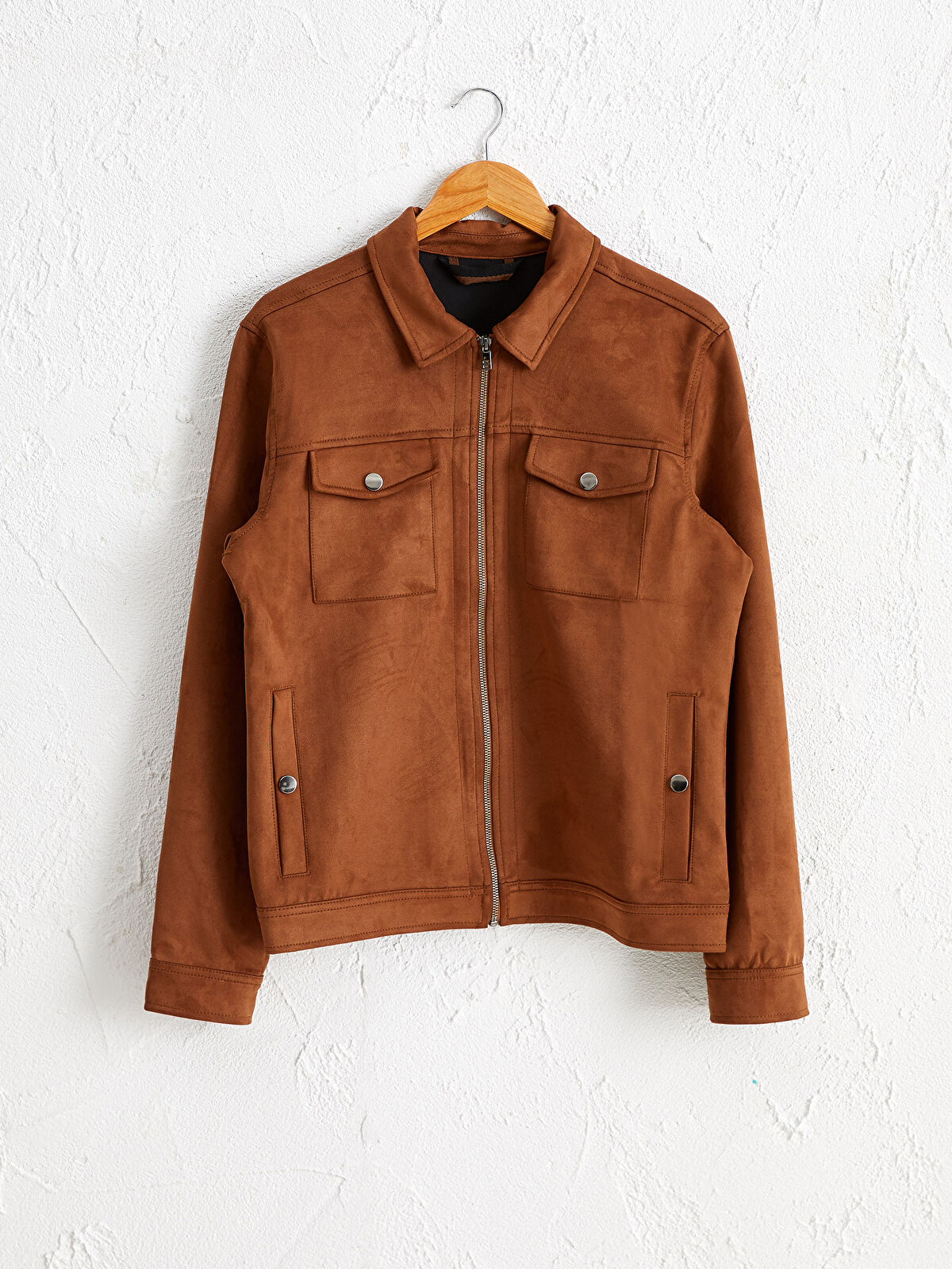 LCW VISION Slim Fit İnce Süet Mont