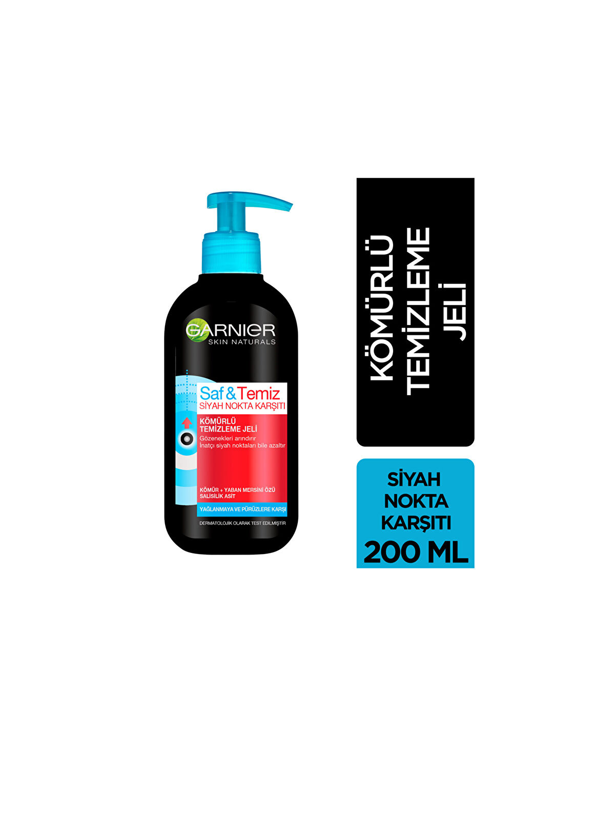 Garnier Saf & Temiz Siyah Nokta Karşıtı Kömürlü Temizleme Jeli 200 ml Garnier Saf & Temiz Siyah Nokta Karşıtı Kömürlü Temizleme Jeli 200 ml