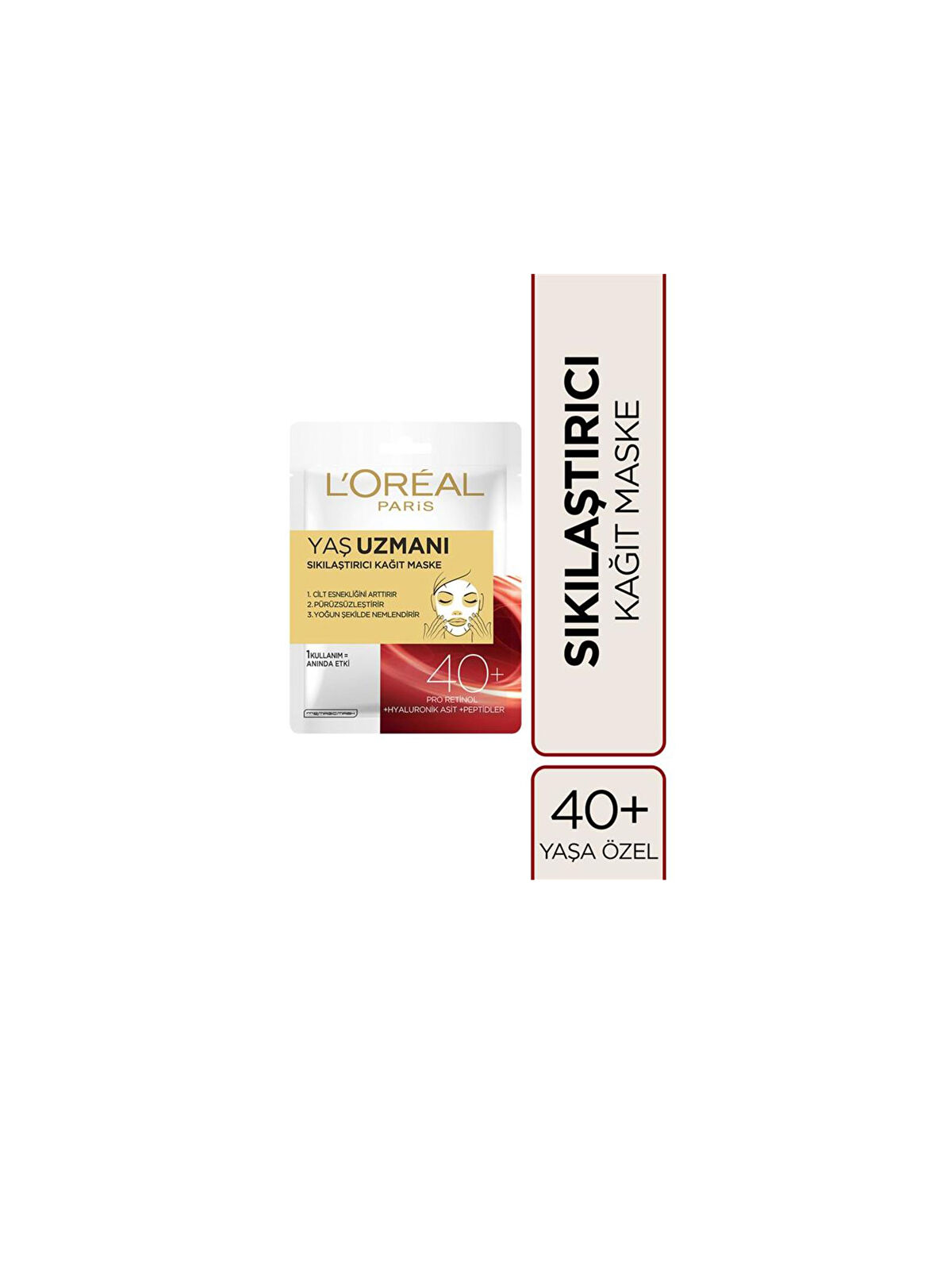 L'Oréal Paris Yaş Uzmanı Sıkılaştırıcı Kağıt Maske 40+ L'Oréal Paris Yaş Uzmanı Sıkılaştırıcı Kağıt Maske 40+