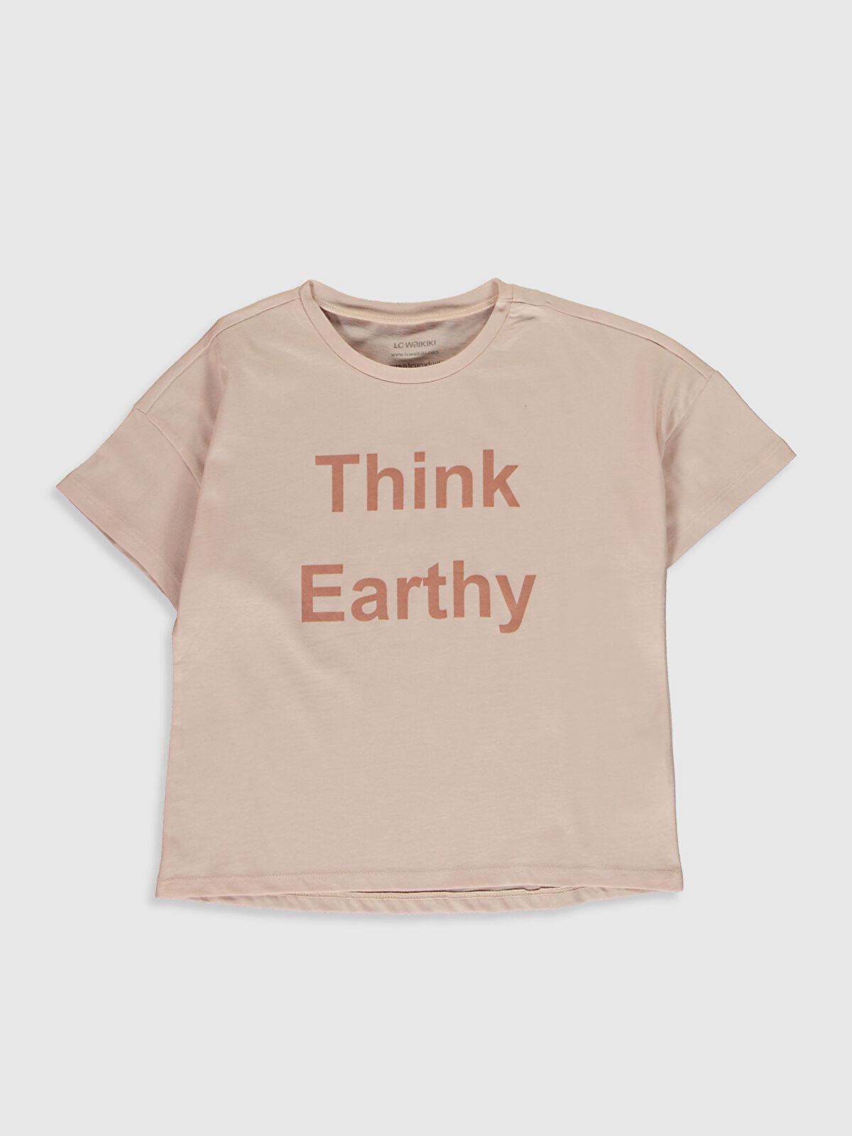 Kız Çocuk Bitkisel Boyalı Organik Kumaştan Tişört