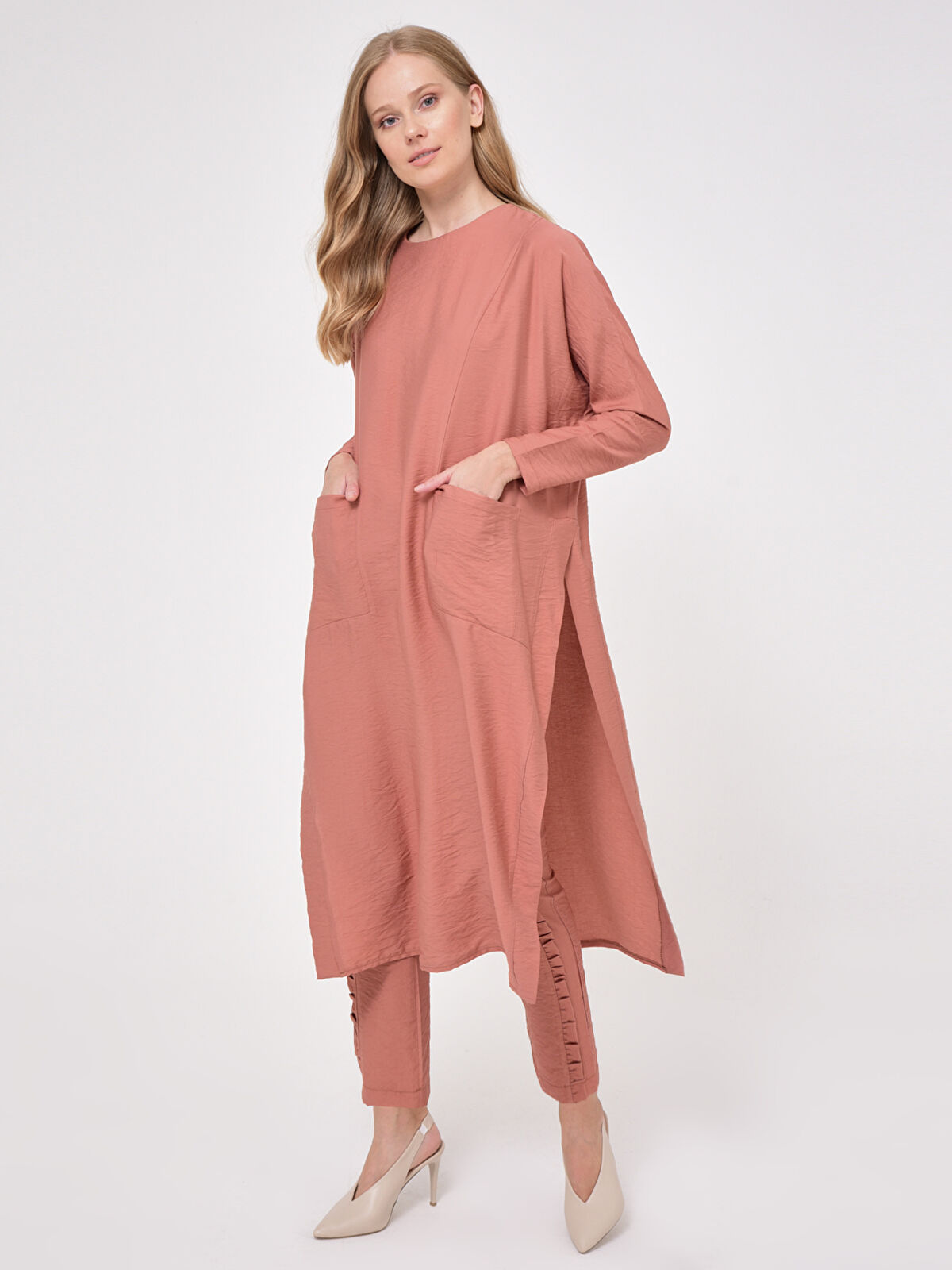 MODEST Standart Fit Gabardin Kadın Viskoz Pantolon