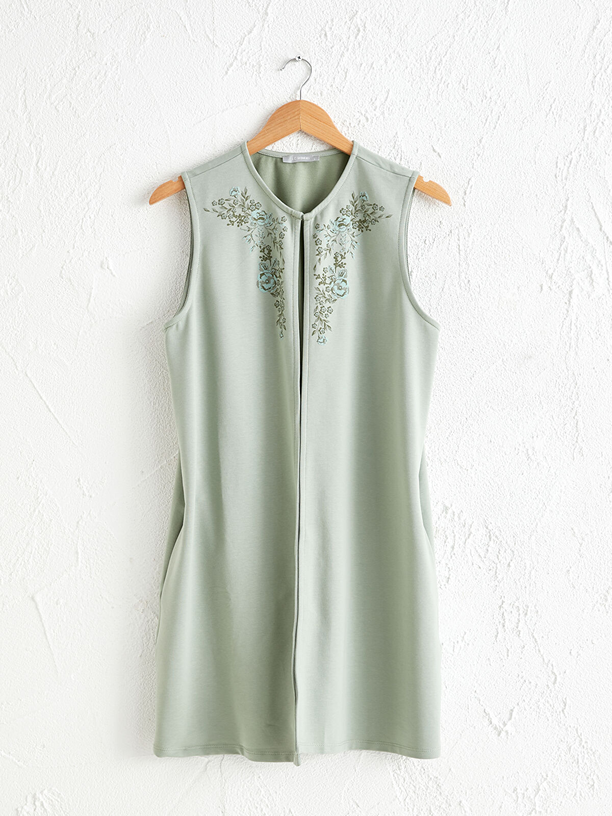 LCW GRACE Bisiklet Yaka Kadın Desenli İnce Yelek