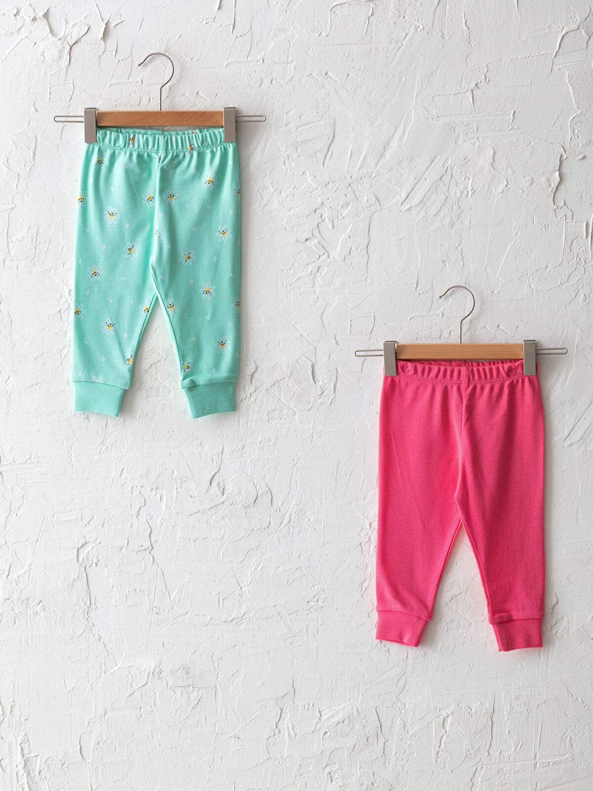 Beli Lastikli Basic Kız Bebek Pijama Alt 2'li