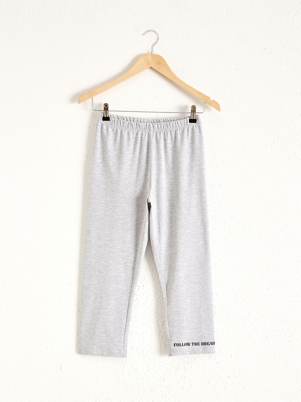 Slogan Baskılı Capri Boy Tayt Slogan Baskılı Capri Boy Tayt