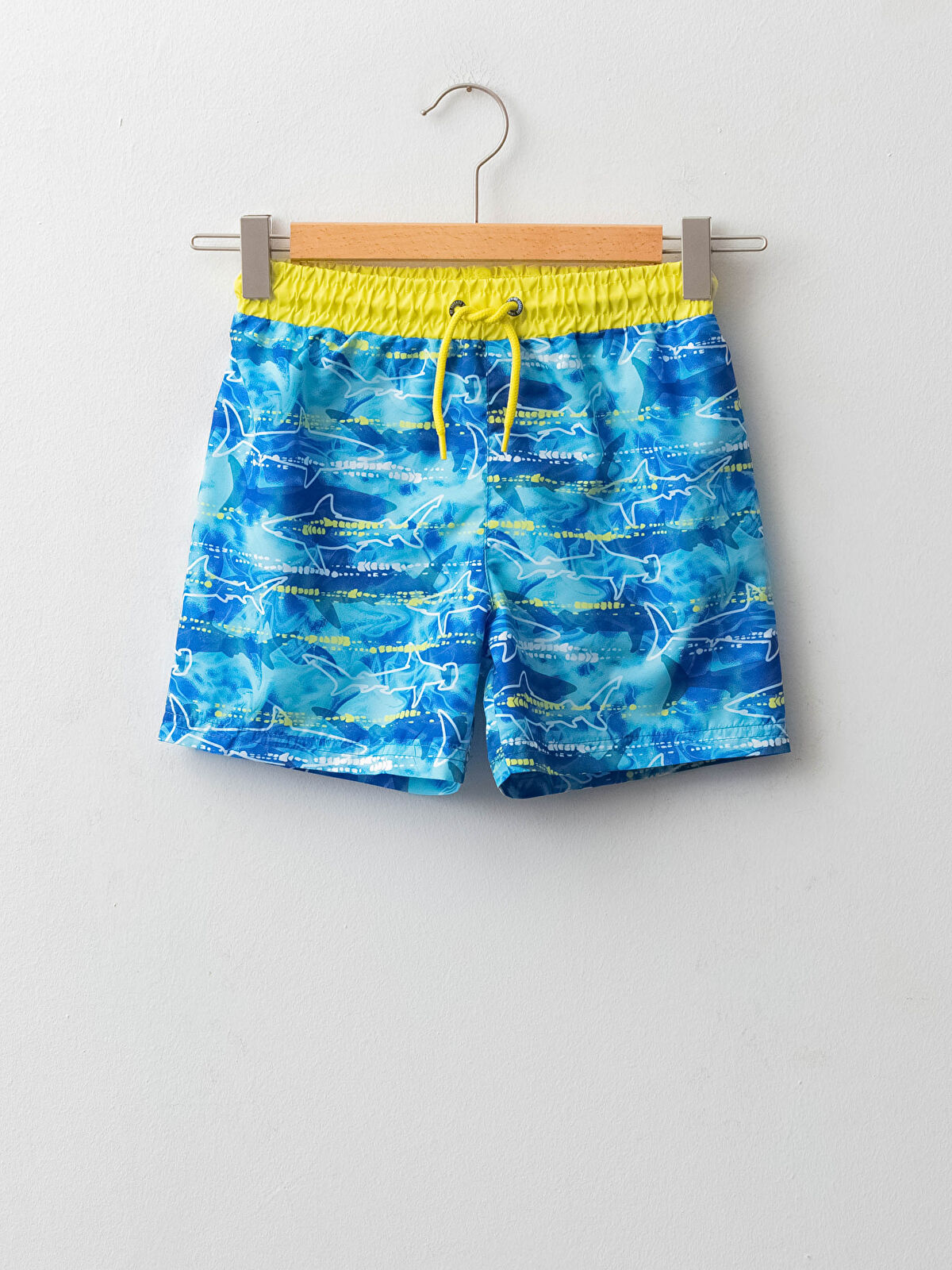 Beli Lastikli Baskılı Erkek Çocuk Yüzme Şort