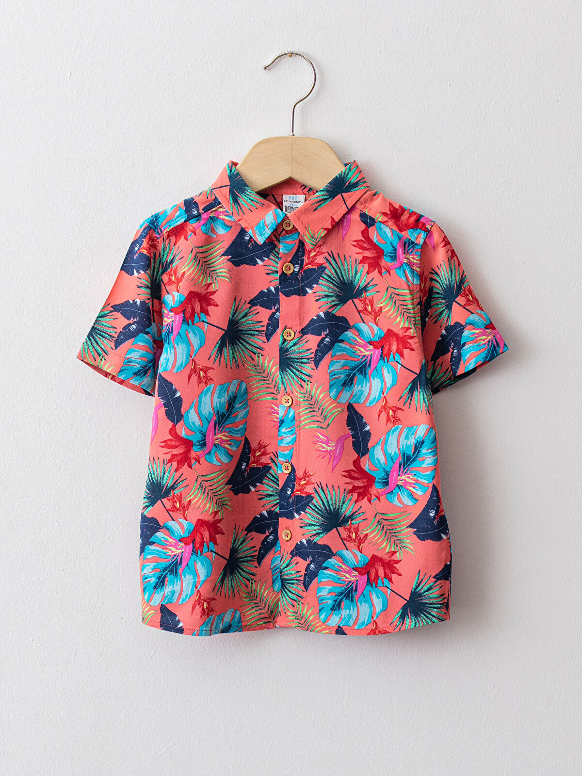 LCW GREEN Baskılı Kısa Kollu Erkek Bebek Gömlek